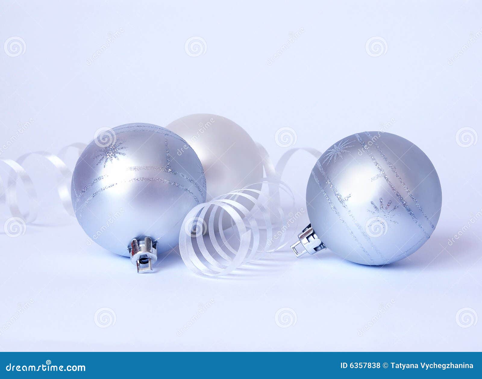 Three White Spheres and Streamer Stock Photo - Image of artificial ...