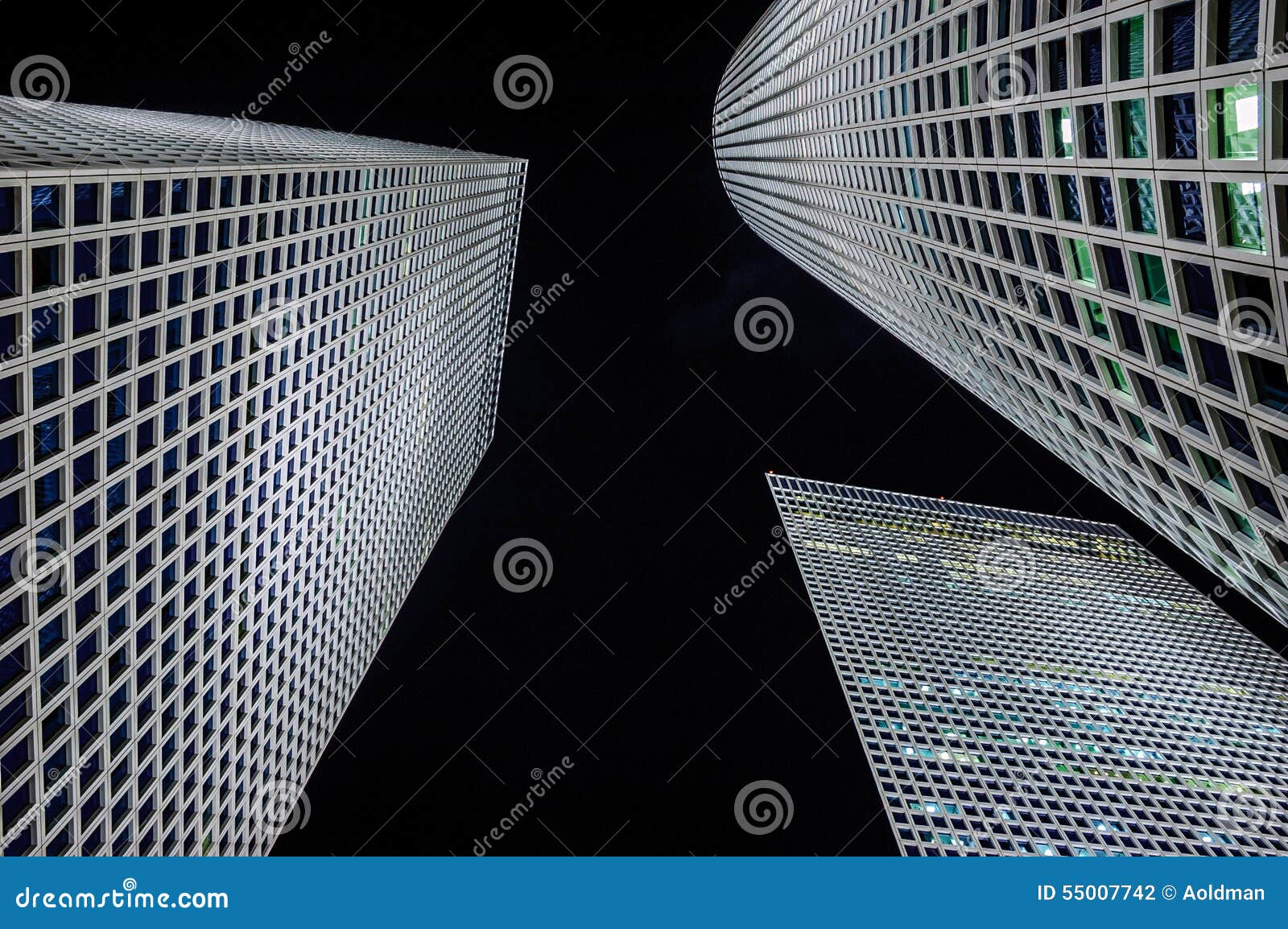 Three white towers stock photo. Image of high, construction - 55007742