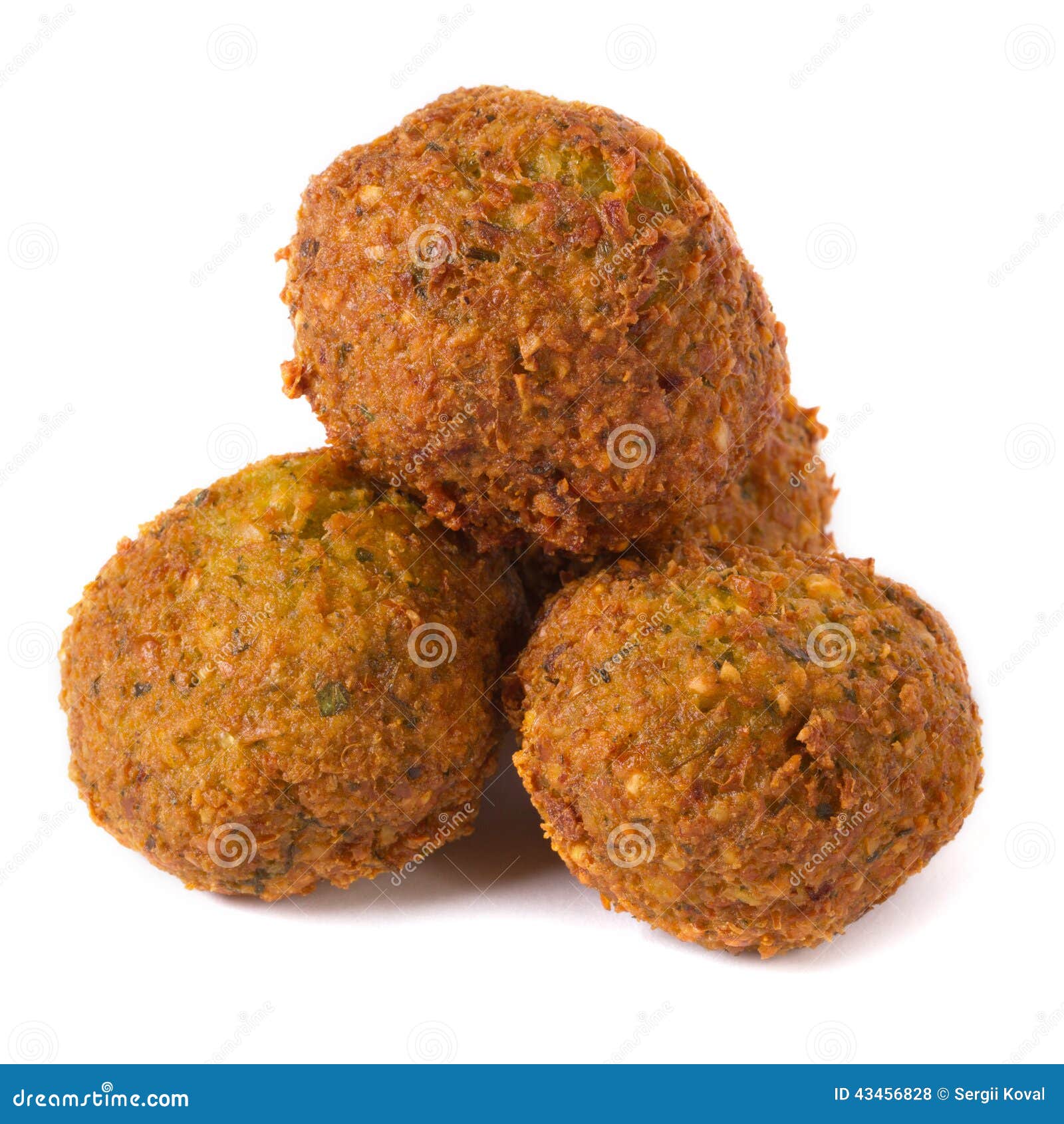 Three Whole Falafel Isolated on White Stock Photo - Image of eating ...