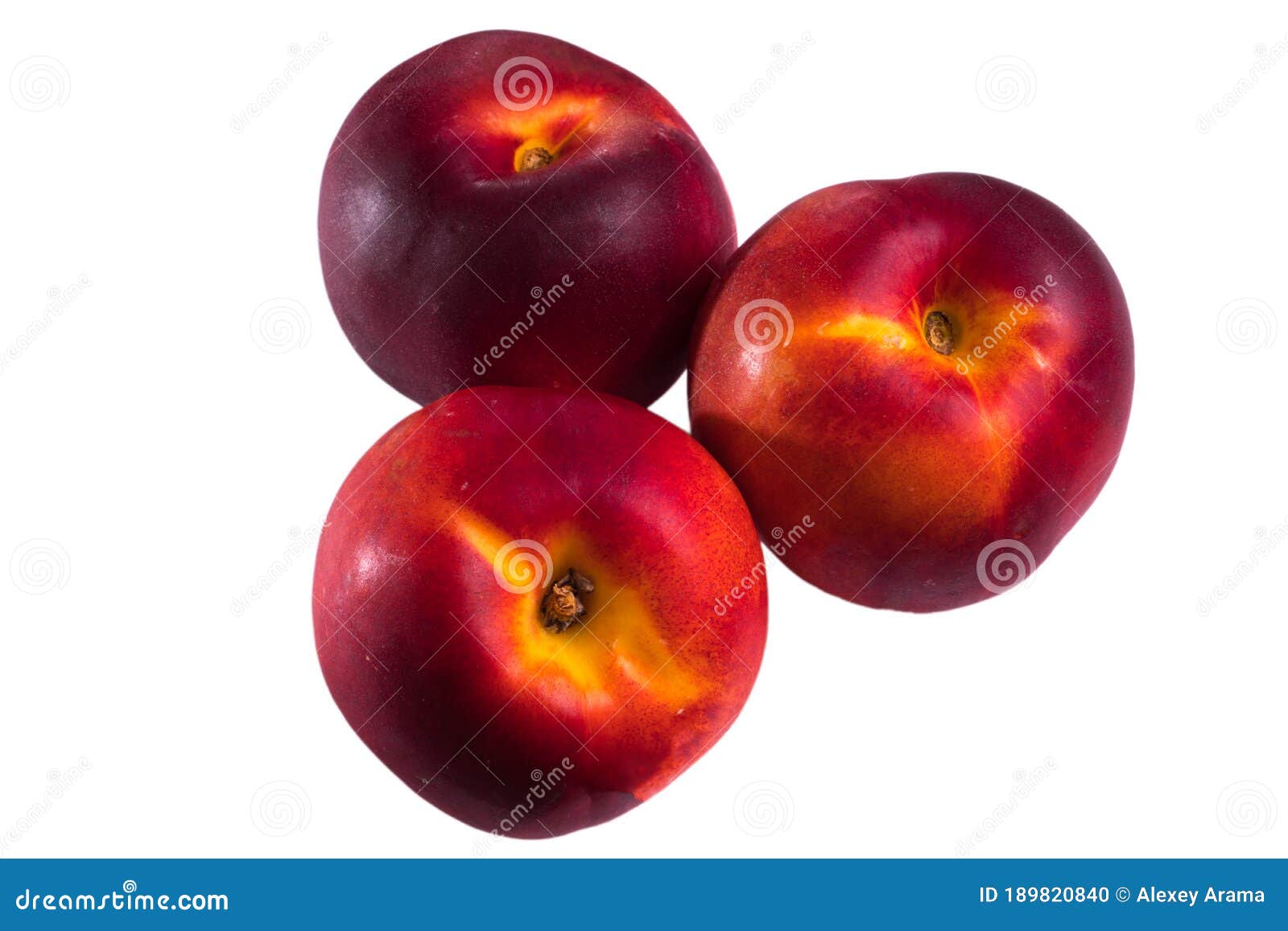 Three Whole Peach on a White Background in Isolation Stock Photo ...