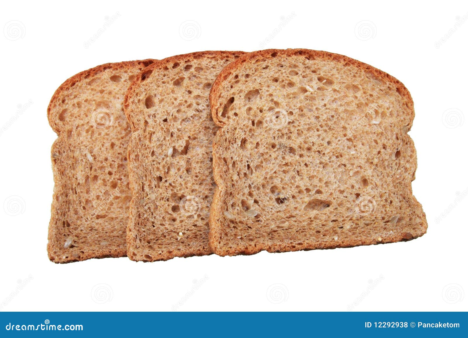 Three Whole Wheat Bread Slices Stock Photo - Image of slice, wheat: 12292938
