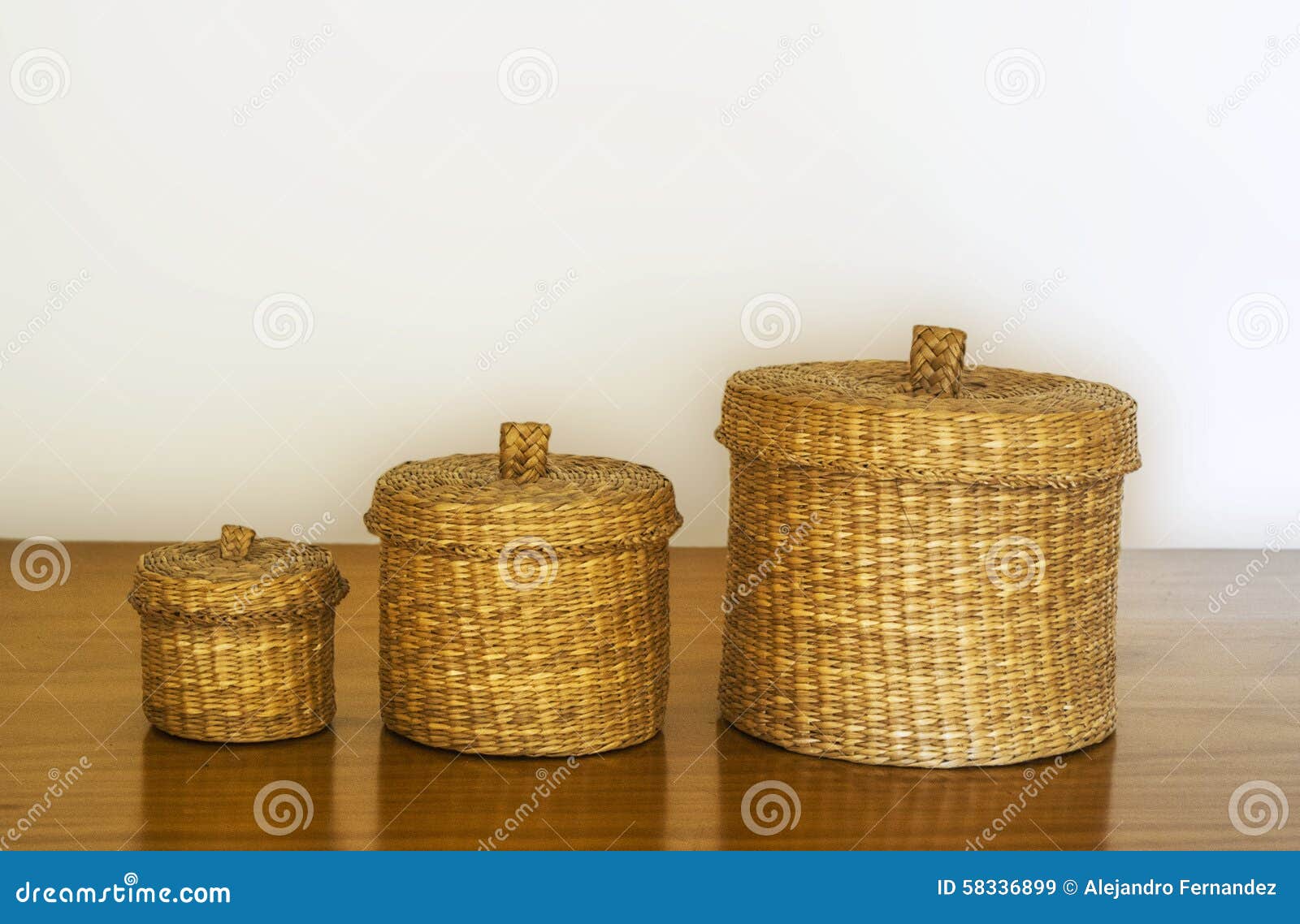 Three wicker baskets stock image. Image of life, table - 58336899