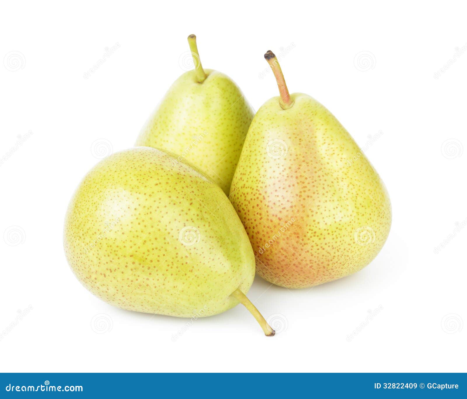 Three williams pears stock image. Image of green, isolated - 32822409