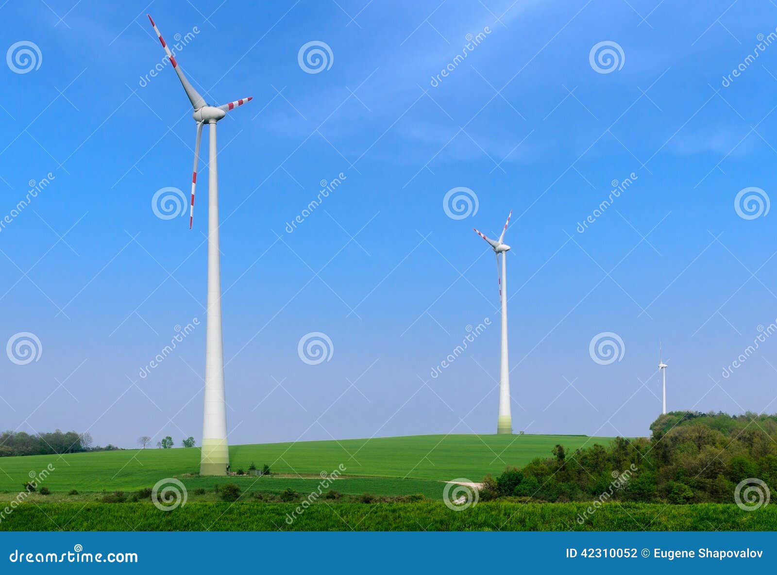 Three wind generators stock photo. Image of generate - 42310052