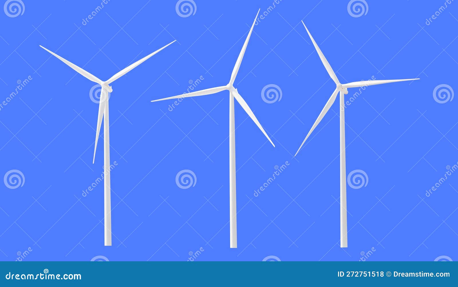 Three Wind Turbine , the Sustainable Electric Generation. Stock Photo ...