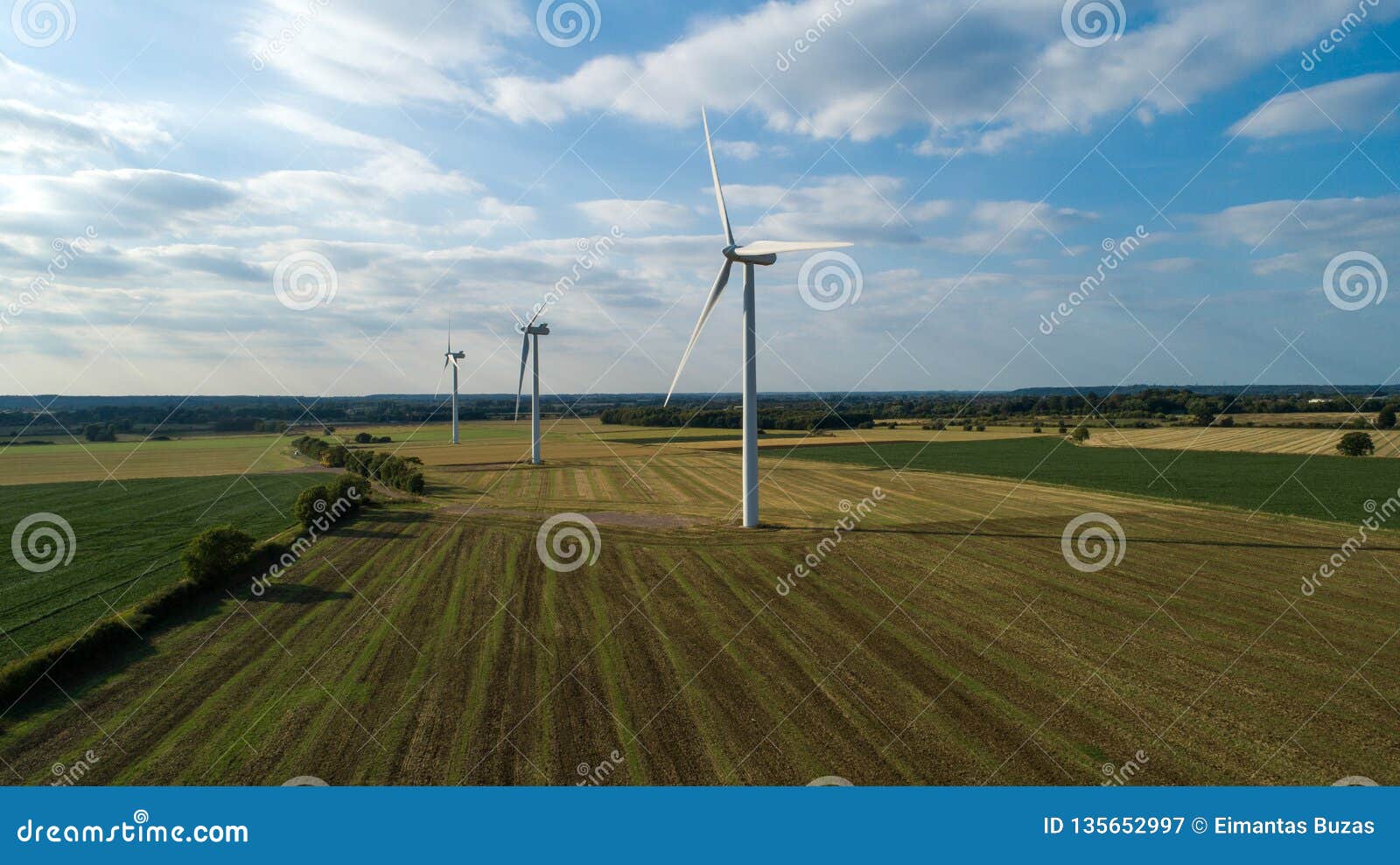 Three Wind Turbines stock image. Image of energy, supply - 135652997