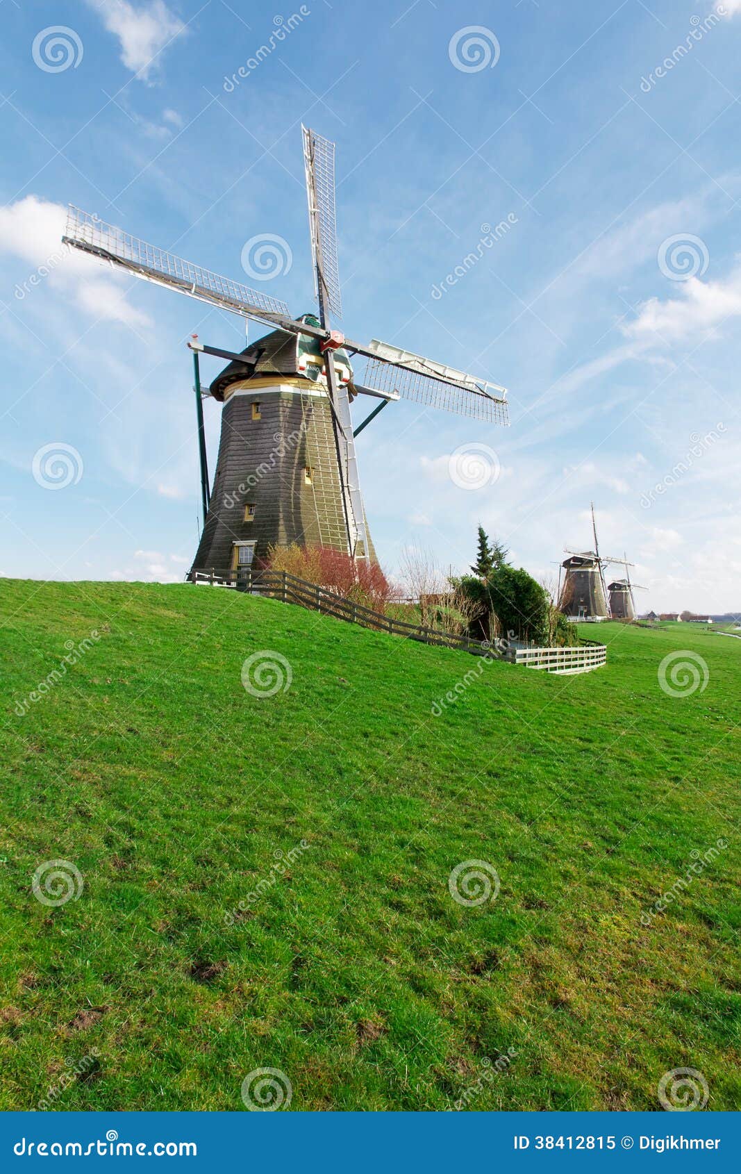 Three Windmills stock image. Image of mill, nature, culture - 38412815