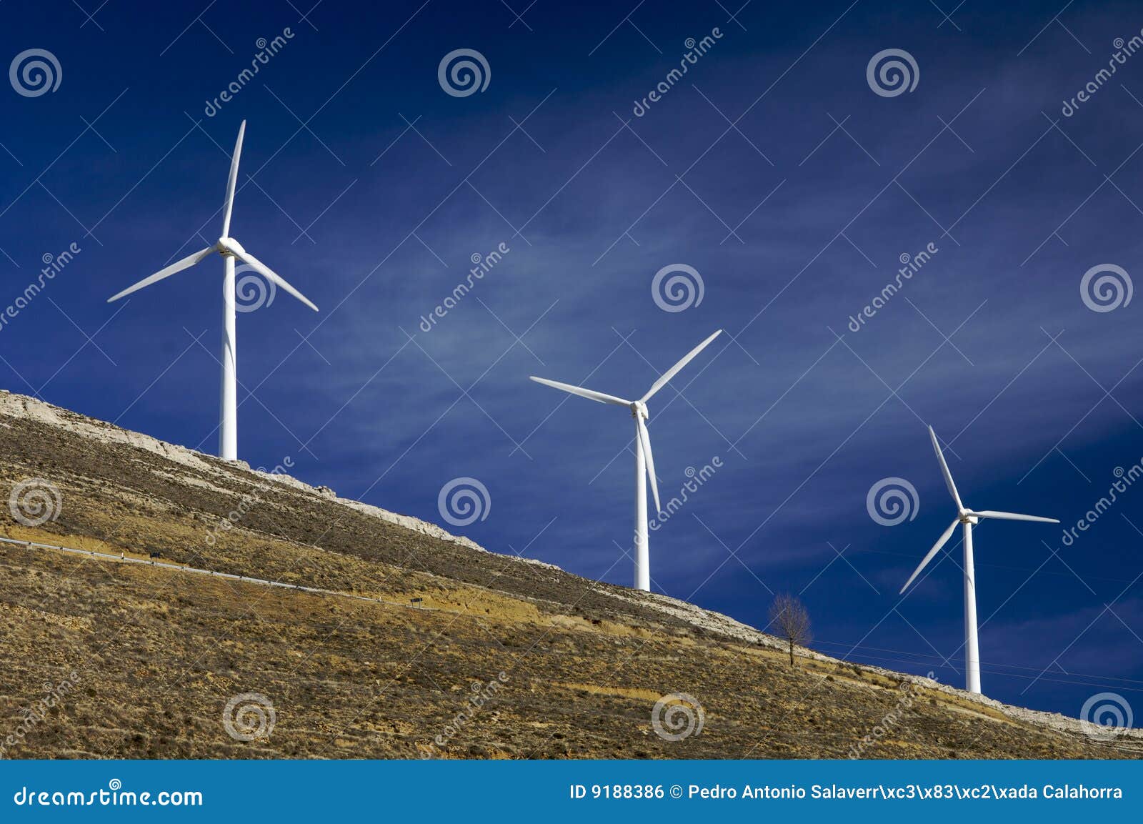 Three windmills stock photo. Image of generation, mill - 9188386