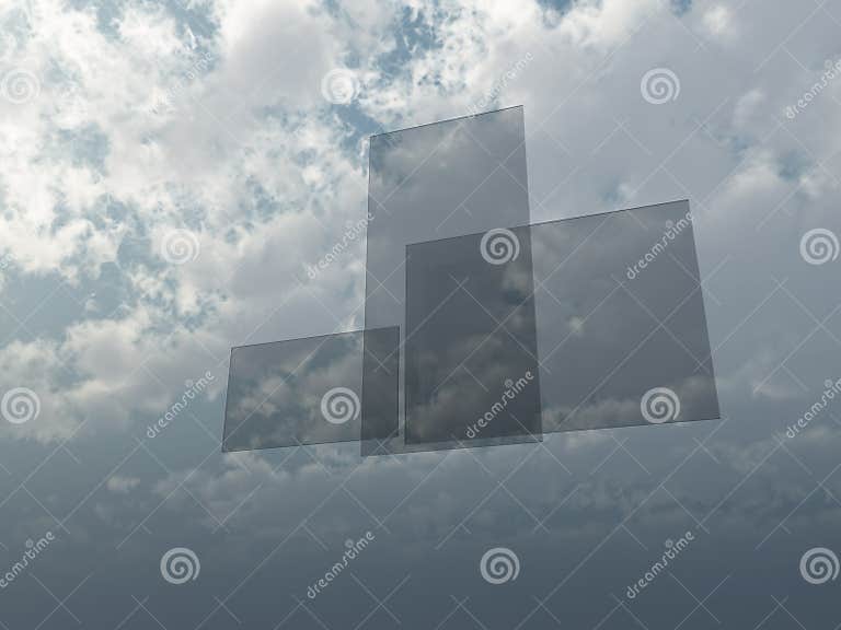 Three window panes stock illustration. Illustration of transparent ...