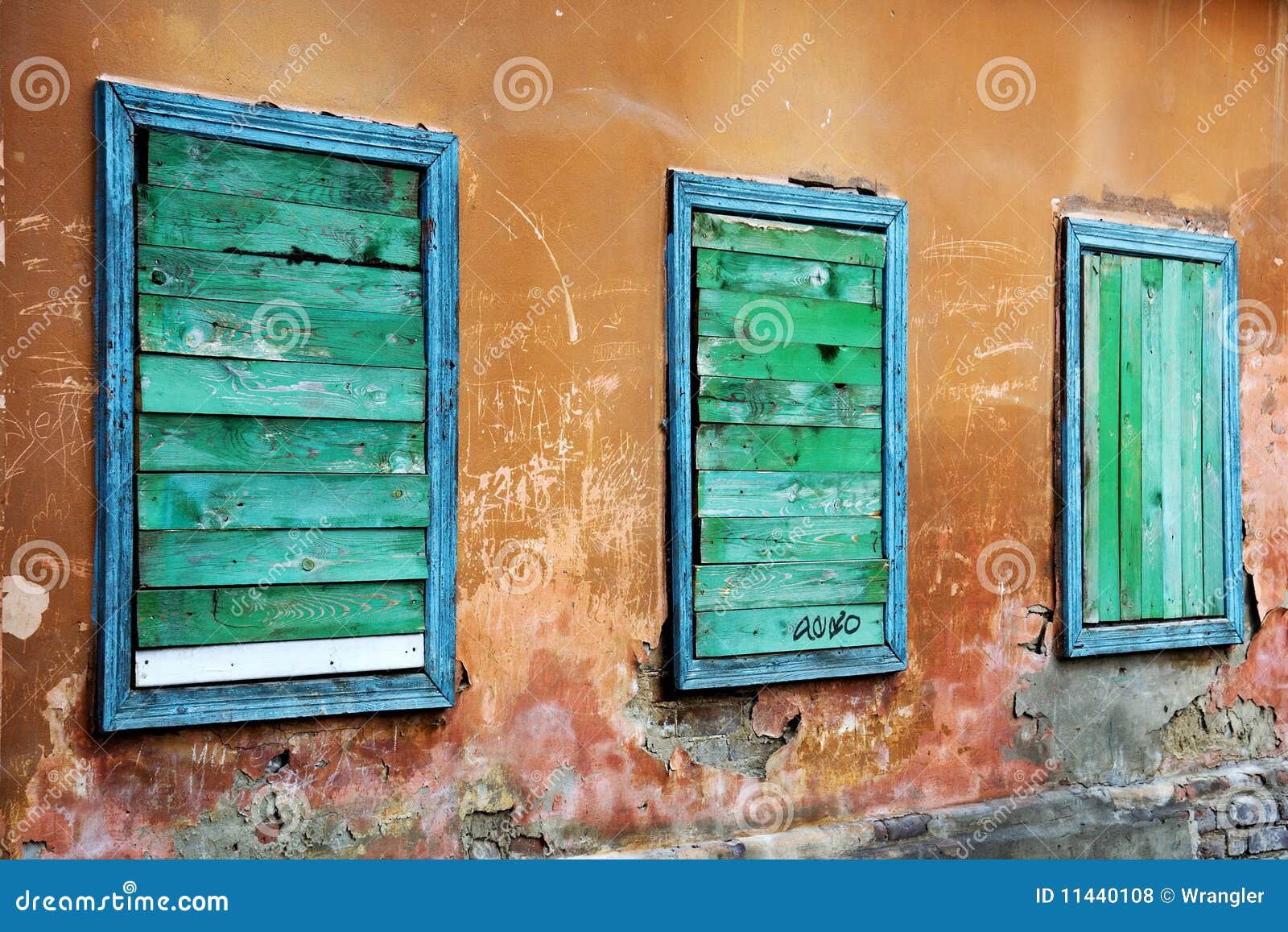 Three windows. stock photo. Image of dark, aged, decay - 11440108