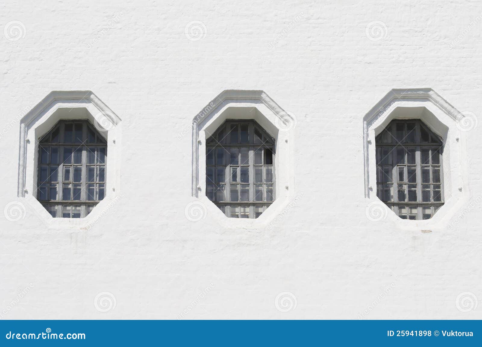 Three windows stock photo. Image of symmetry, white, outdoors - 25941898