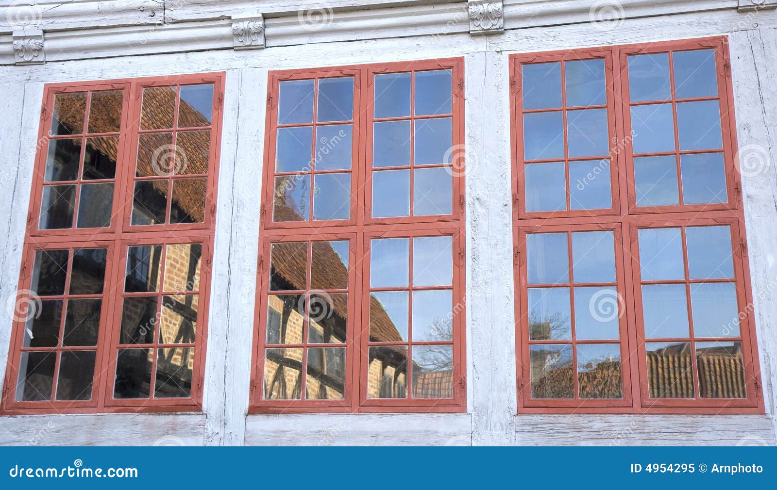 Three windows stock image. Image of timbered, black, grey - 4954295