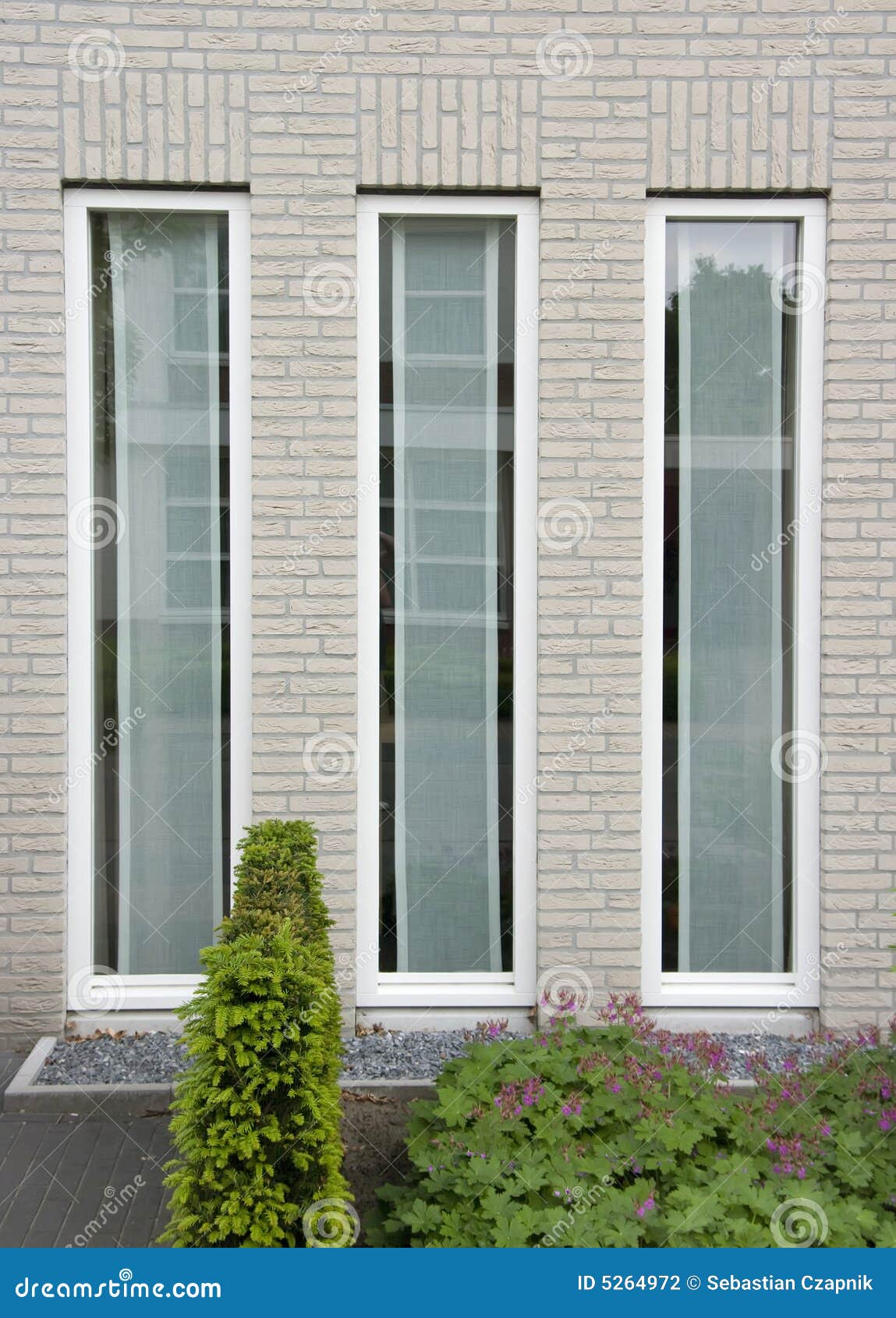 Three windows stock photo. Image of small, modern, shades - 5264972