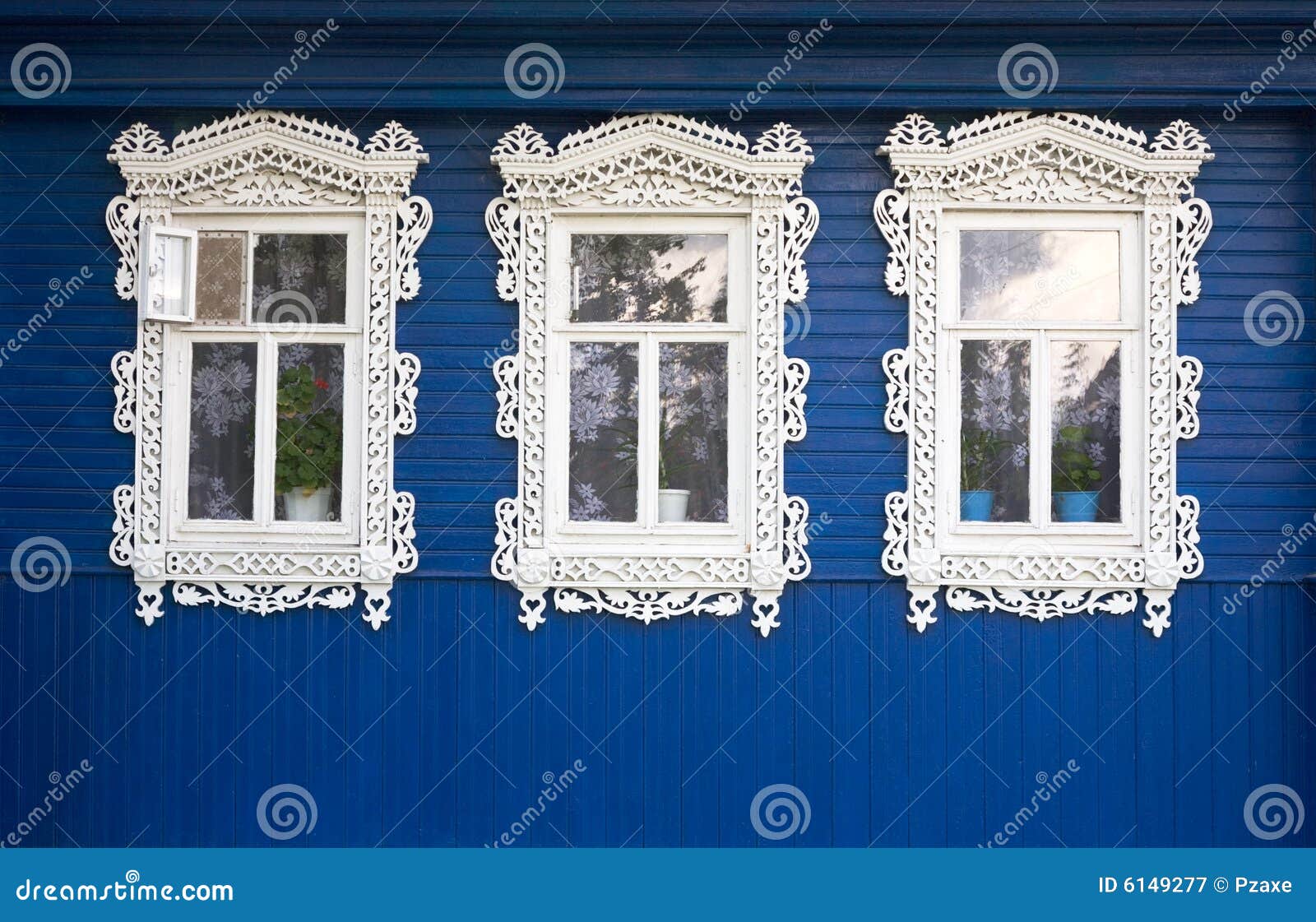 Three windows stock image. Image of ornament, dwelling - 6149277