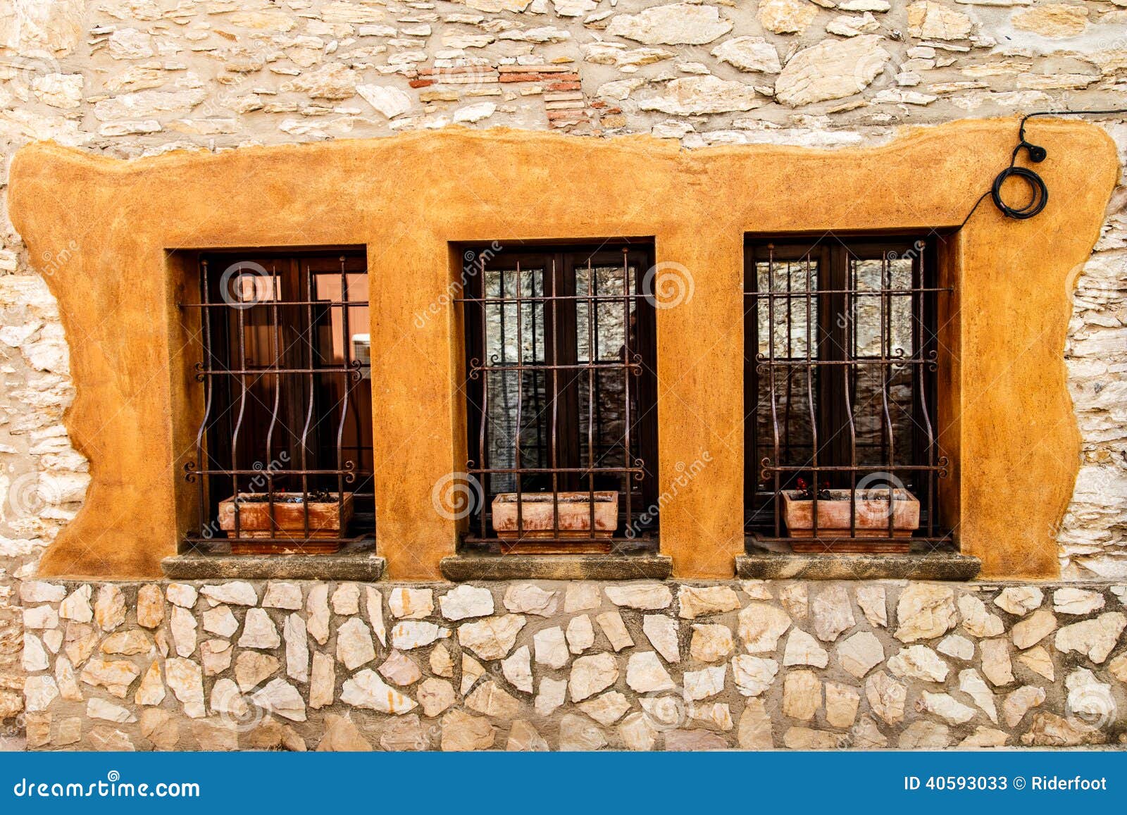 Three windows stock image. Image of antique, aged, window - 40593033