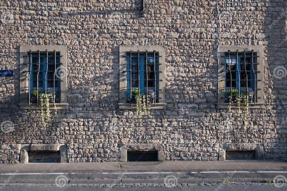 Windows in a stone house stock image. Image of stone - 200220915