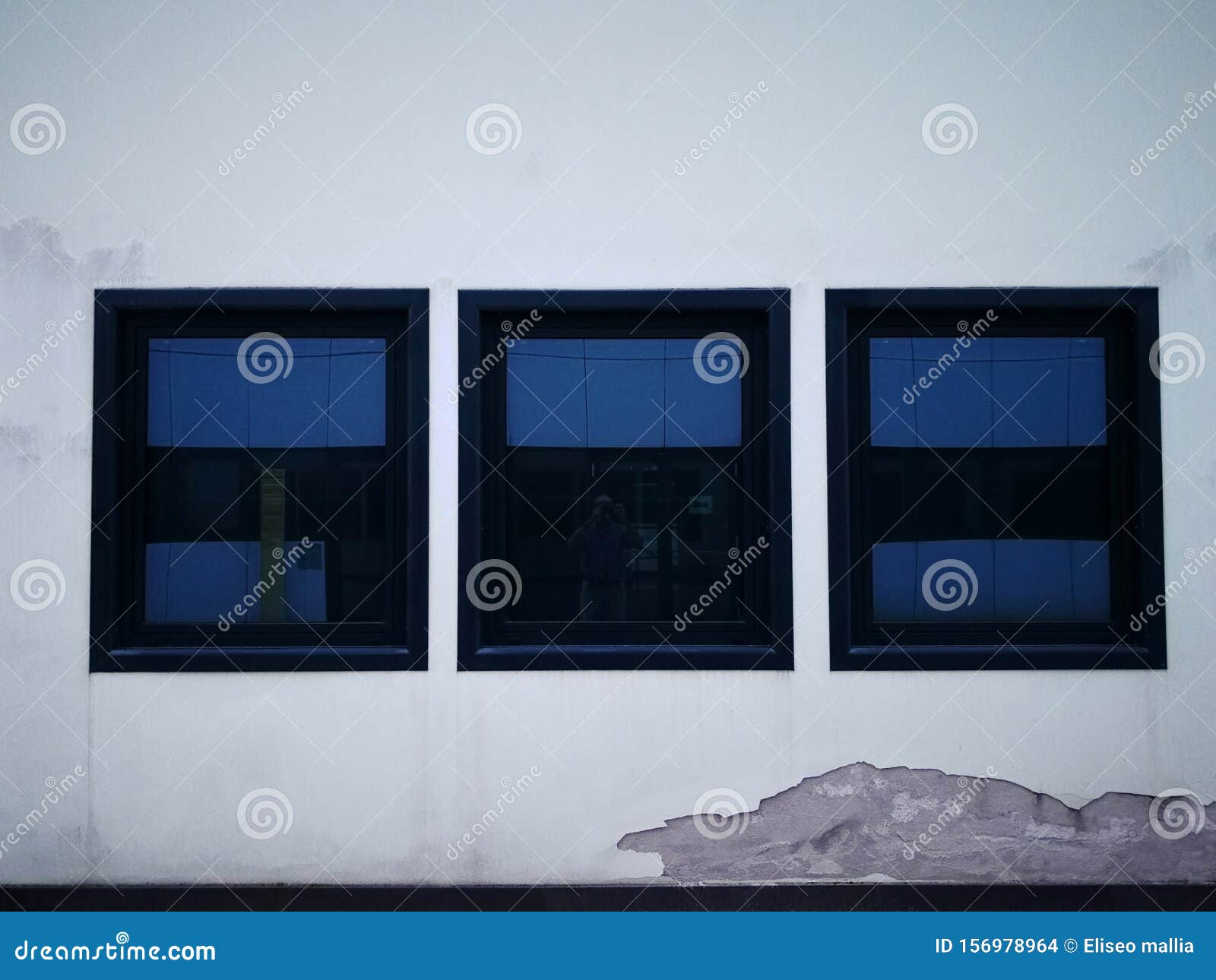 Three windows stock photo. Image of building, facade - 156978964