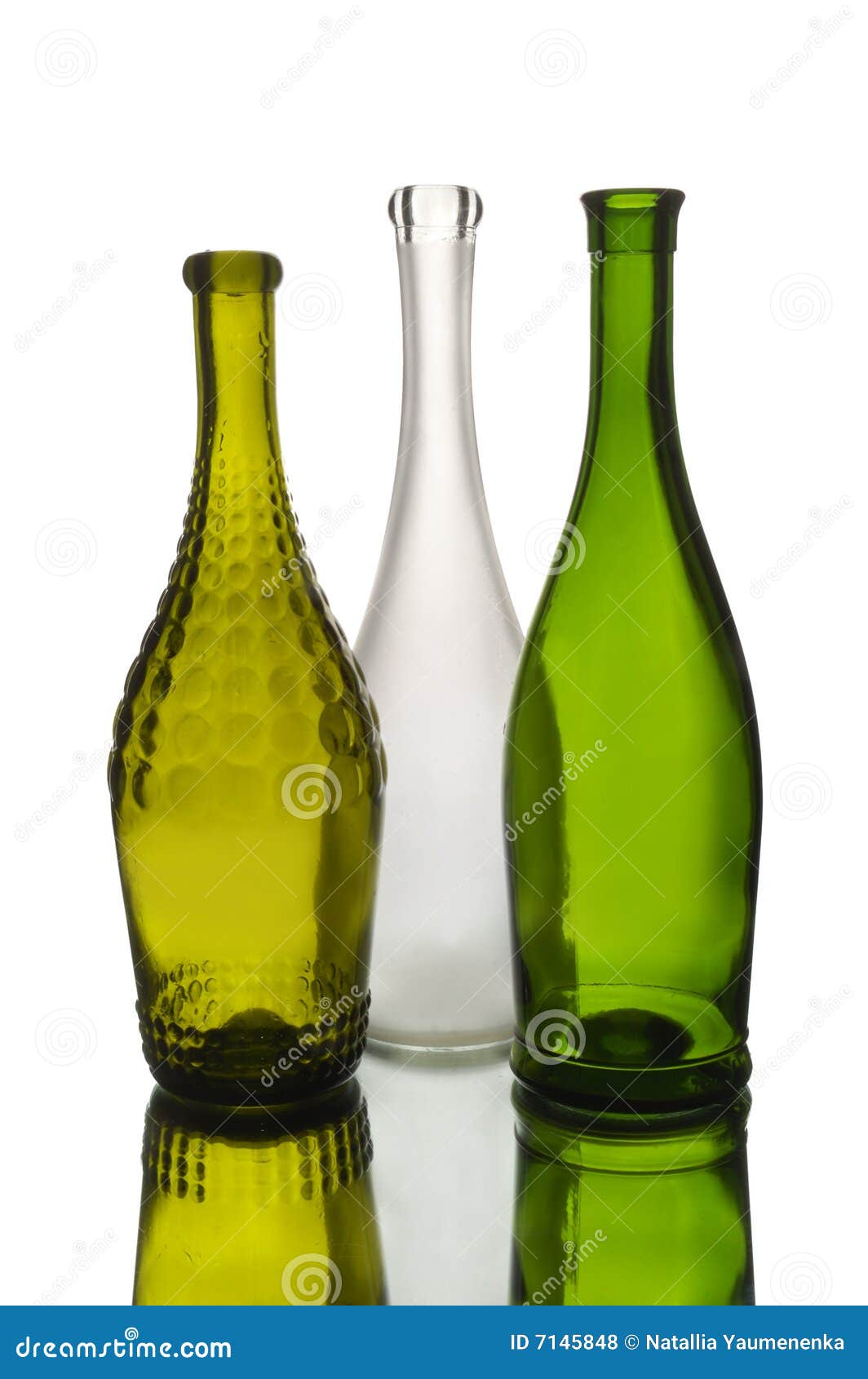 Three wine bottles stock photo. Image of objects, clean - 7145848