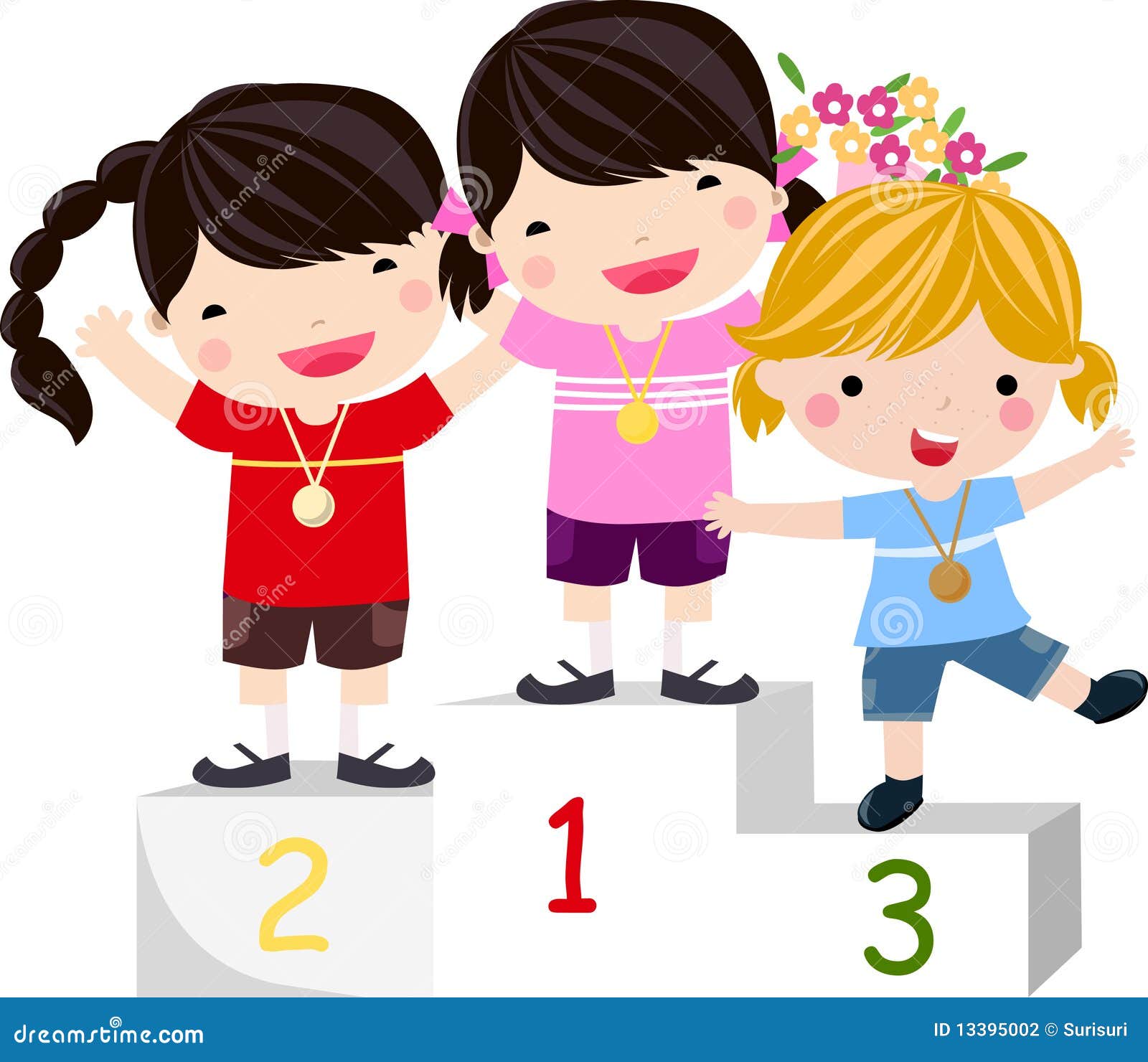 Three Winner stock vector. Illustration of game, challenge - 13395002