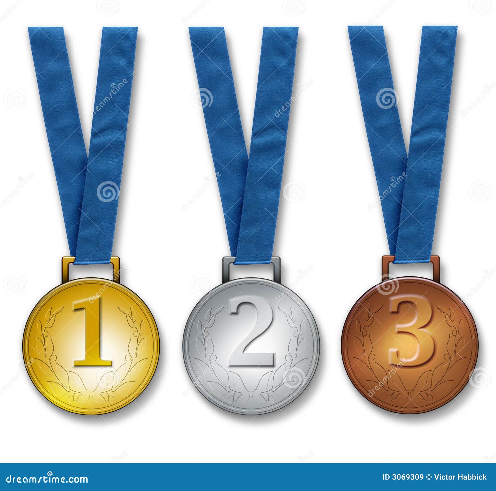 Three winners medals stock image. Image of lose, medals - 3069309