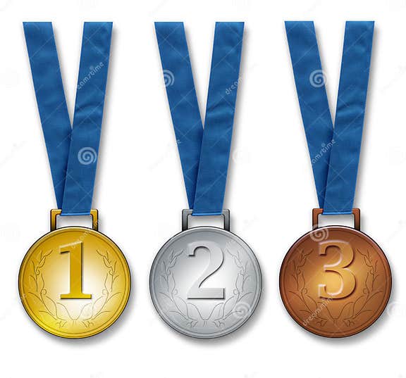 Three winners medals stock image. Image of lose, medals - 3069309