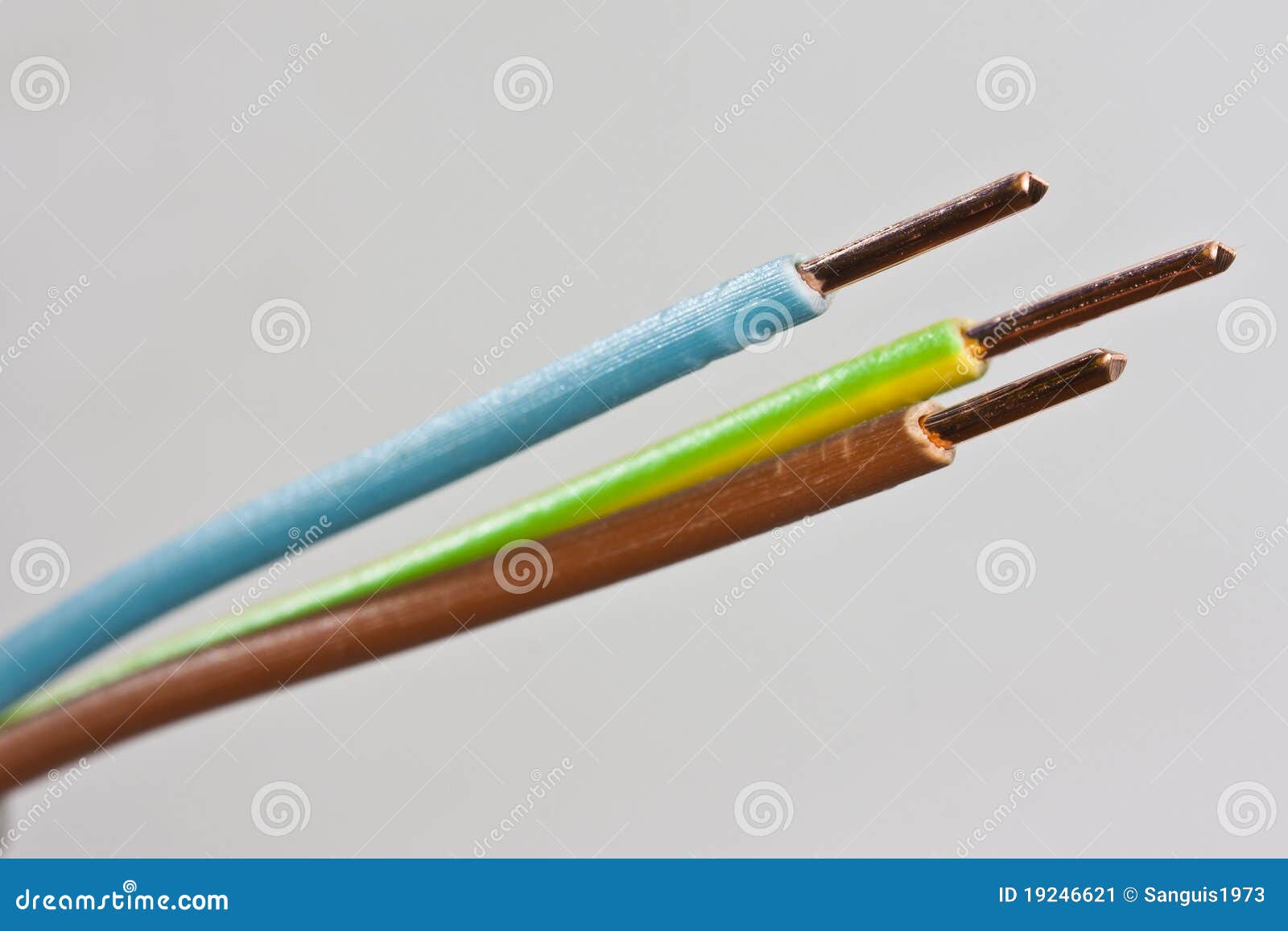 Three wires stock image. Image of isolated, plastic, blue - 19246621