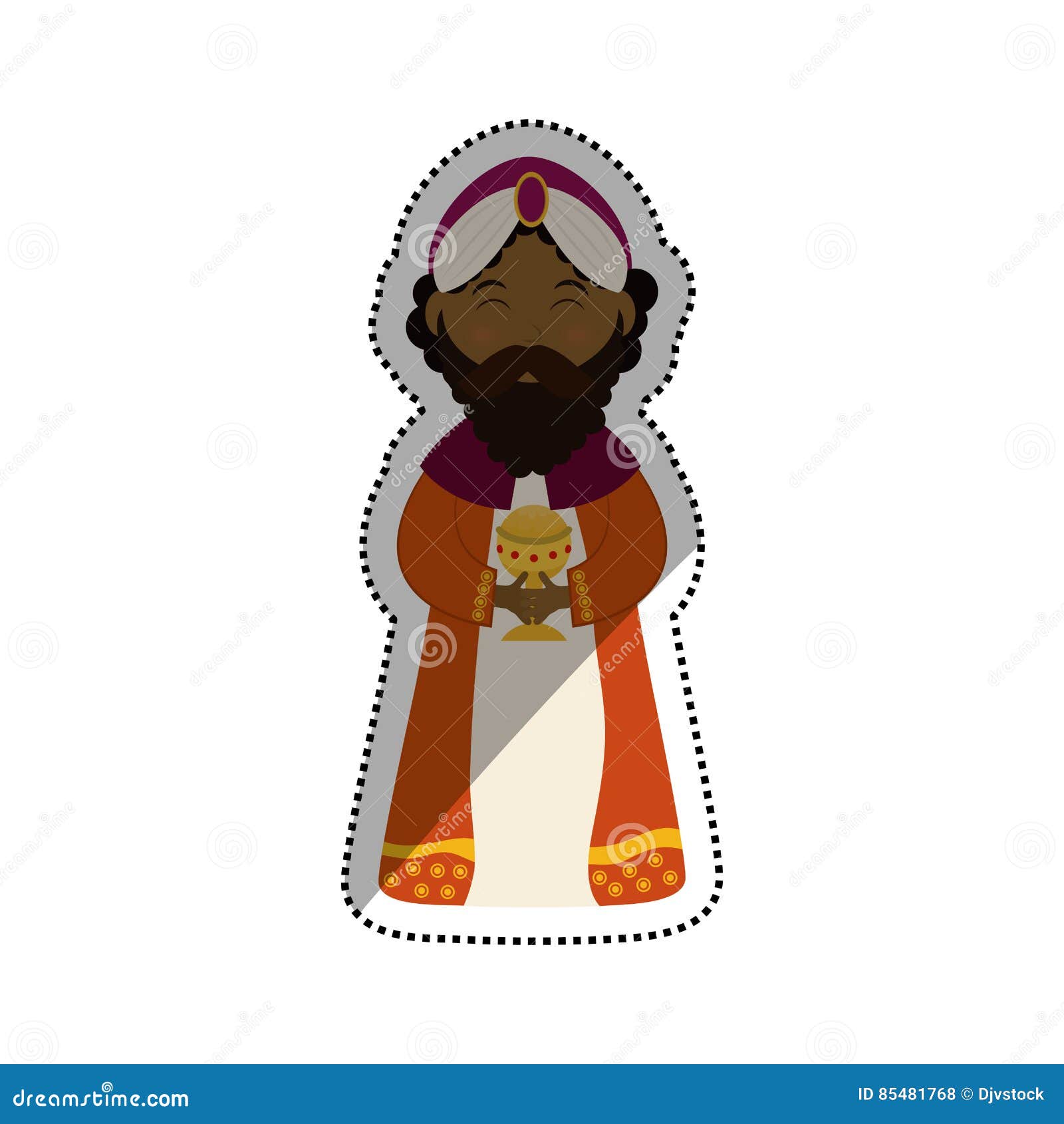 Three wise man cartoon stock illustration. Illustration of black - 85481768