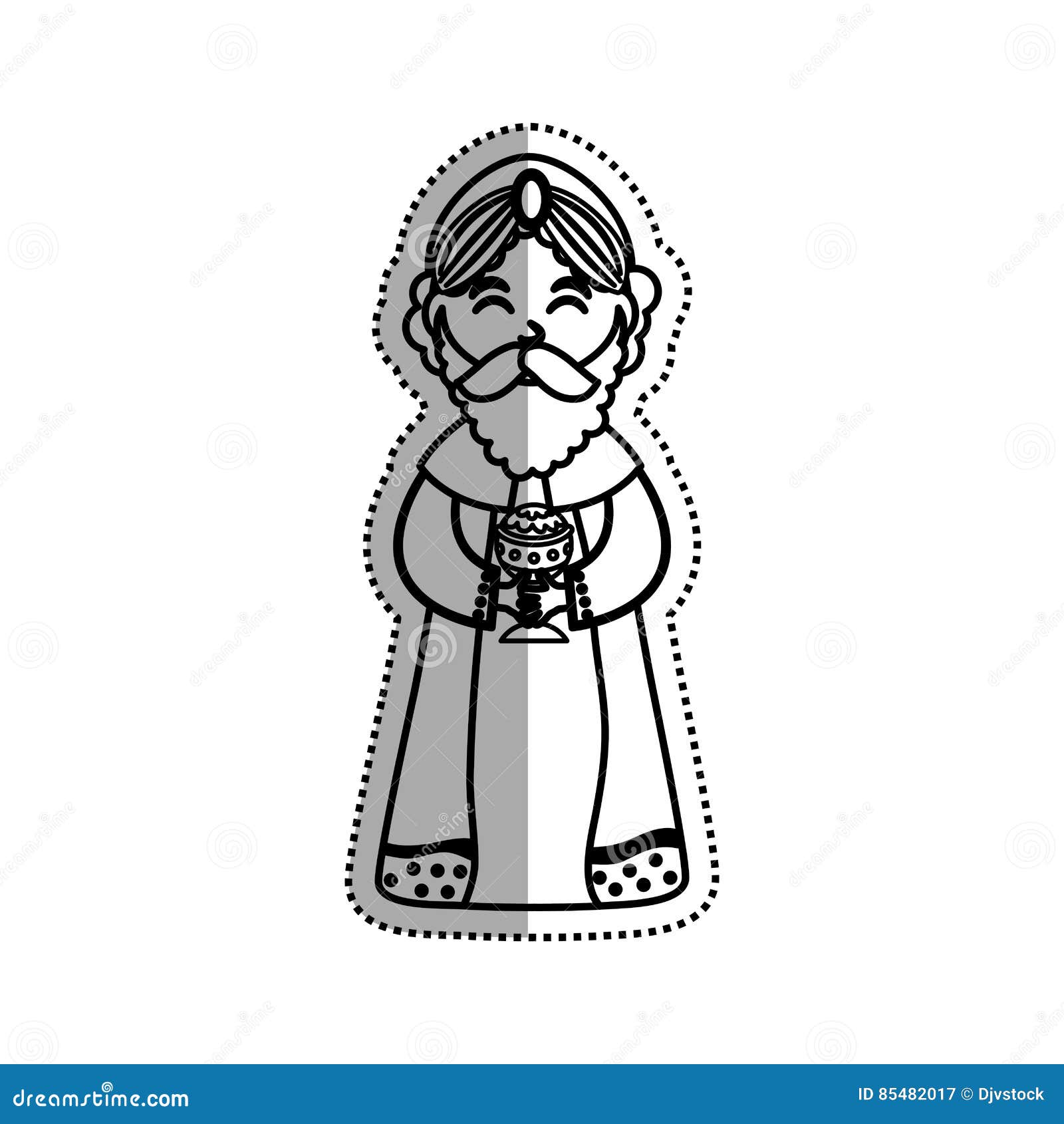 Three wise man cartoon stock illustration. Illustration of gift - 85482017