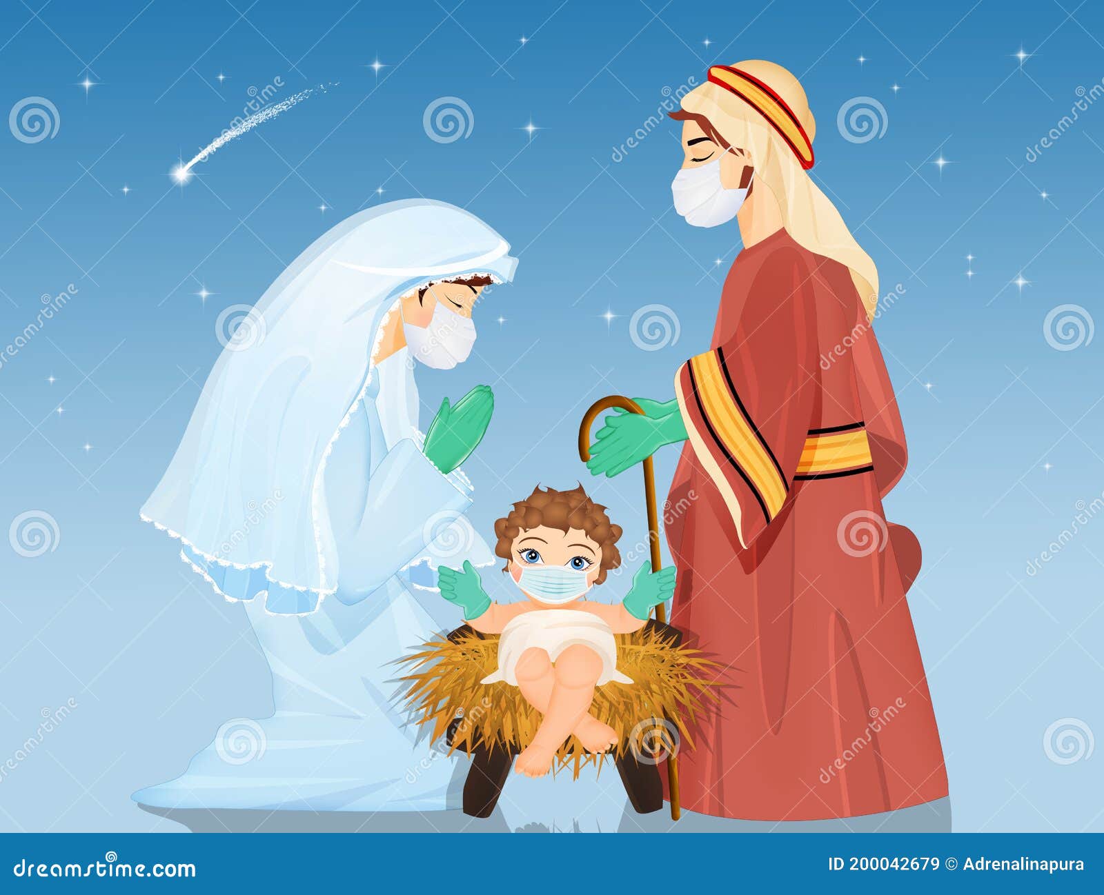 The Wise Men Bring Gold, Frankincense And Myrrh Stock Image ...