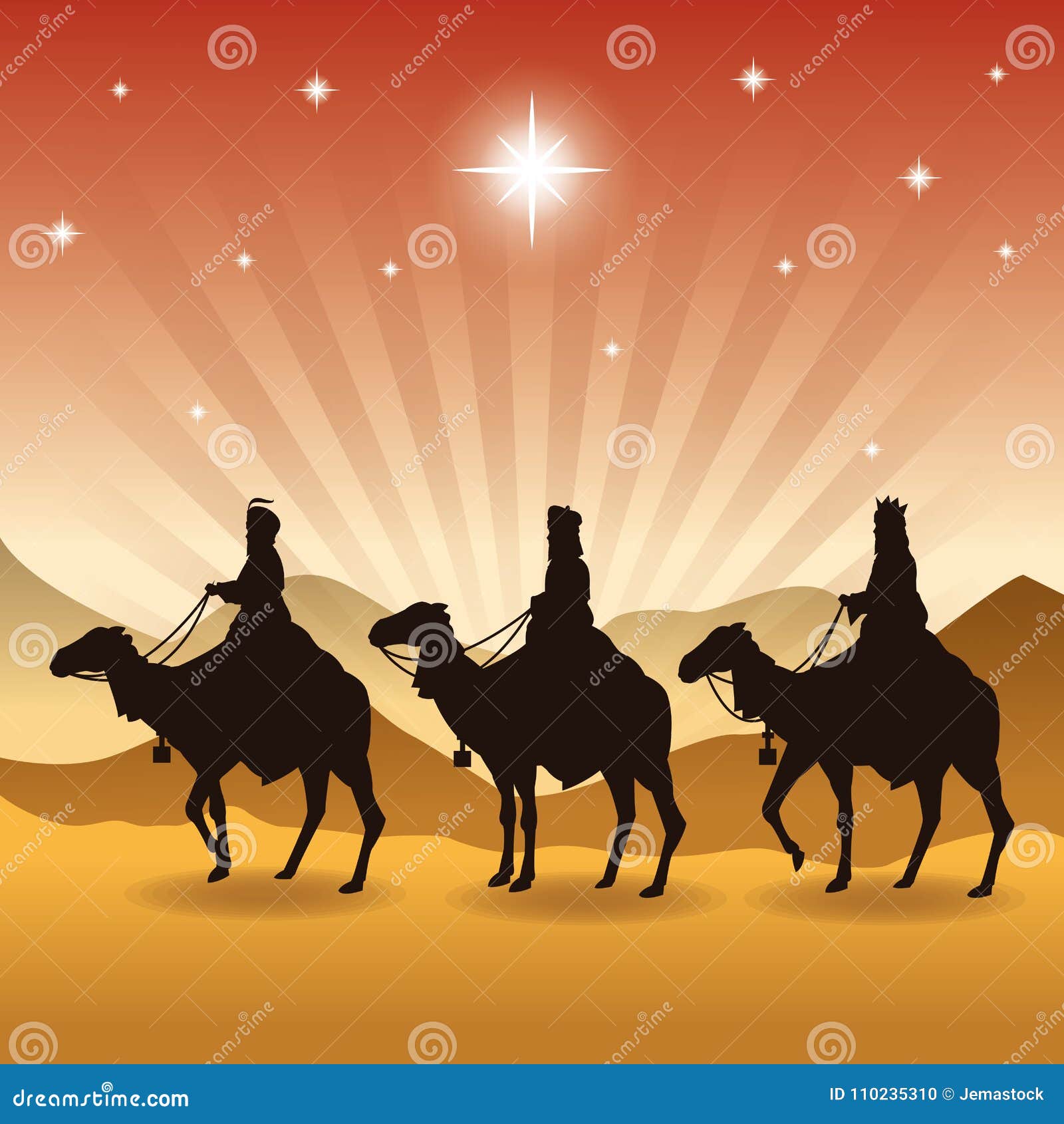 Three Wise Men on Camels Icon. Vector Graphic Stock Vector ... Three Wise Men on Camels Icon. Vector Graphic Stock Vector ...