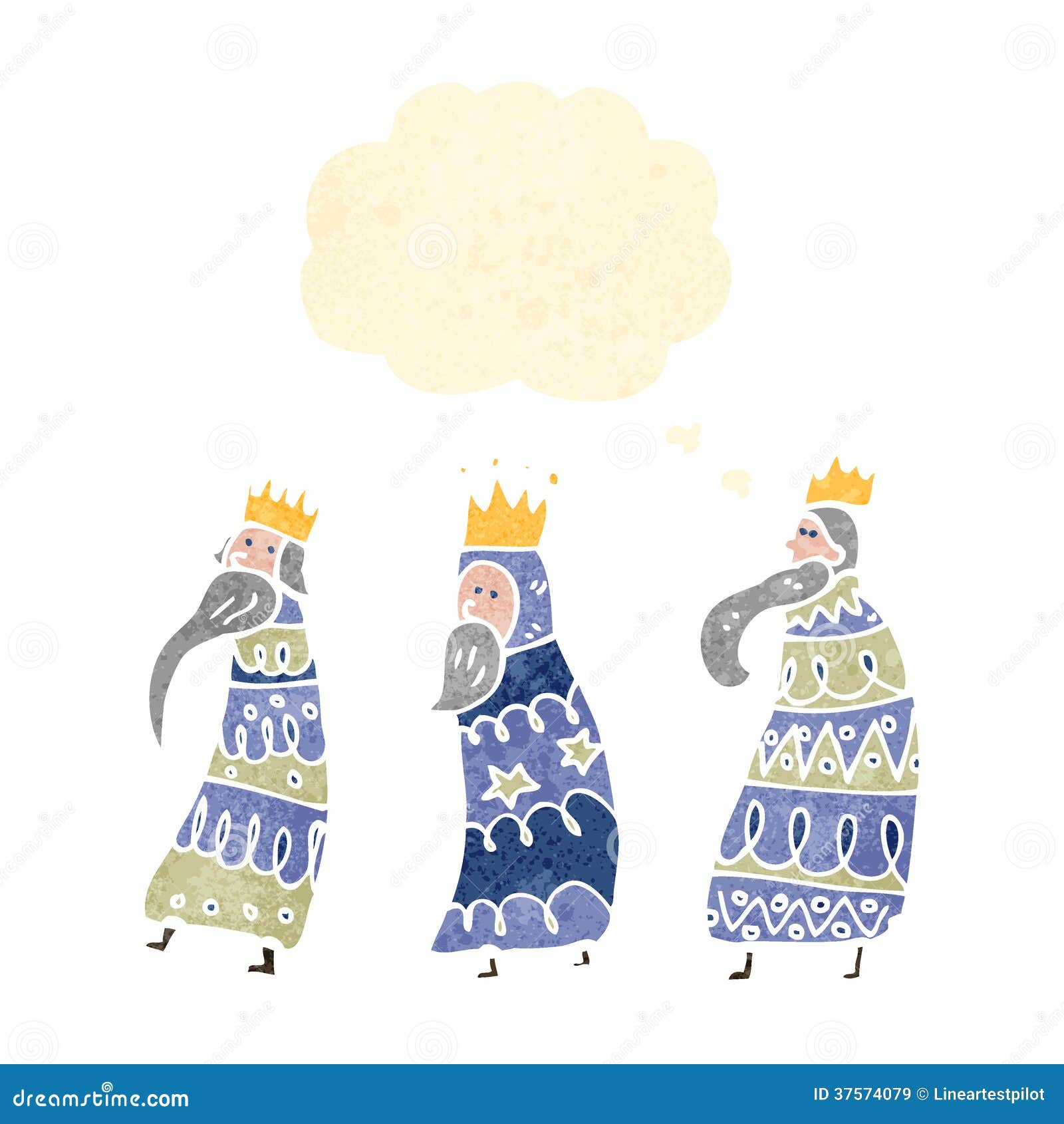 Three wise men cartoon stock vector. Illustration of traditional - 37574079