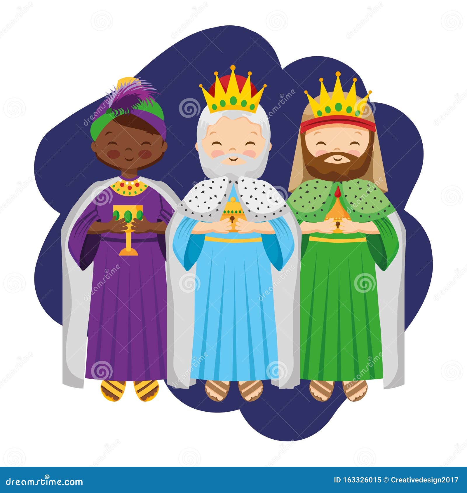 Three Wise Men Cartoon. Vector Stock Vector - Illustration of king ...
