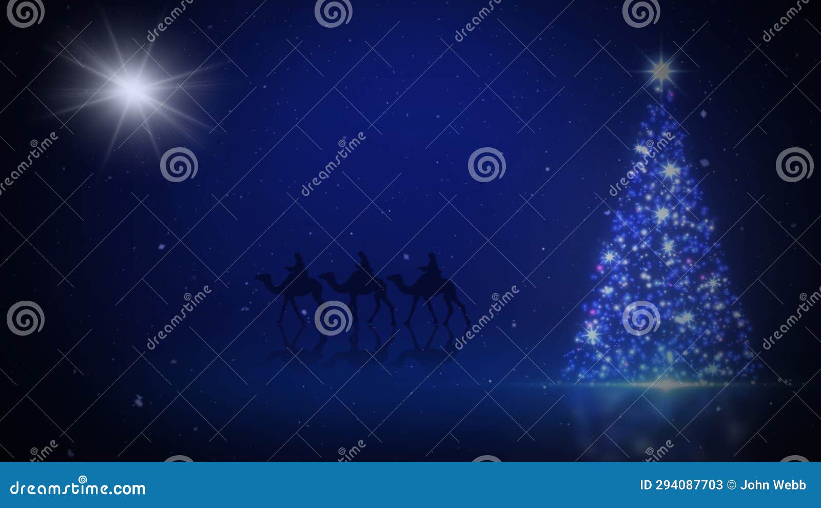 Three Wise Men Christmas Tree Sparkle Stock Image - Image of darkness ...