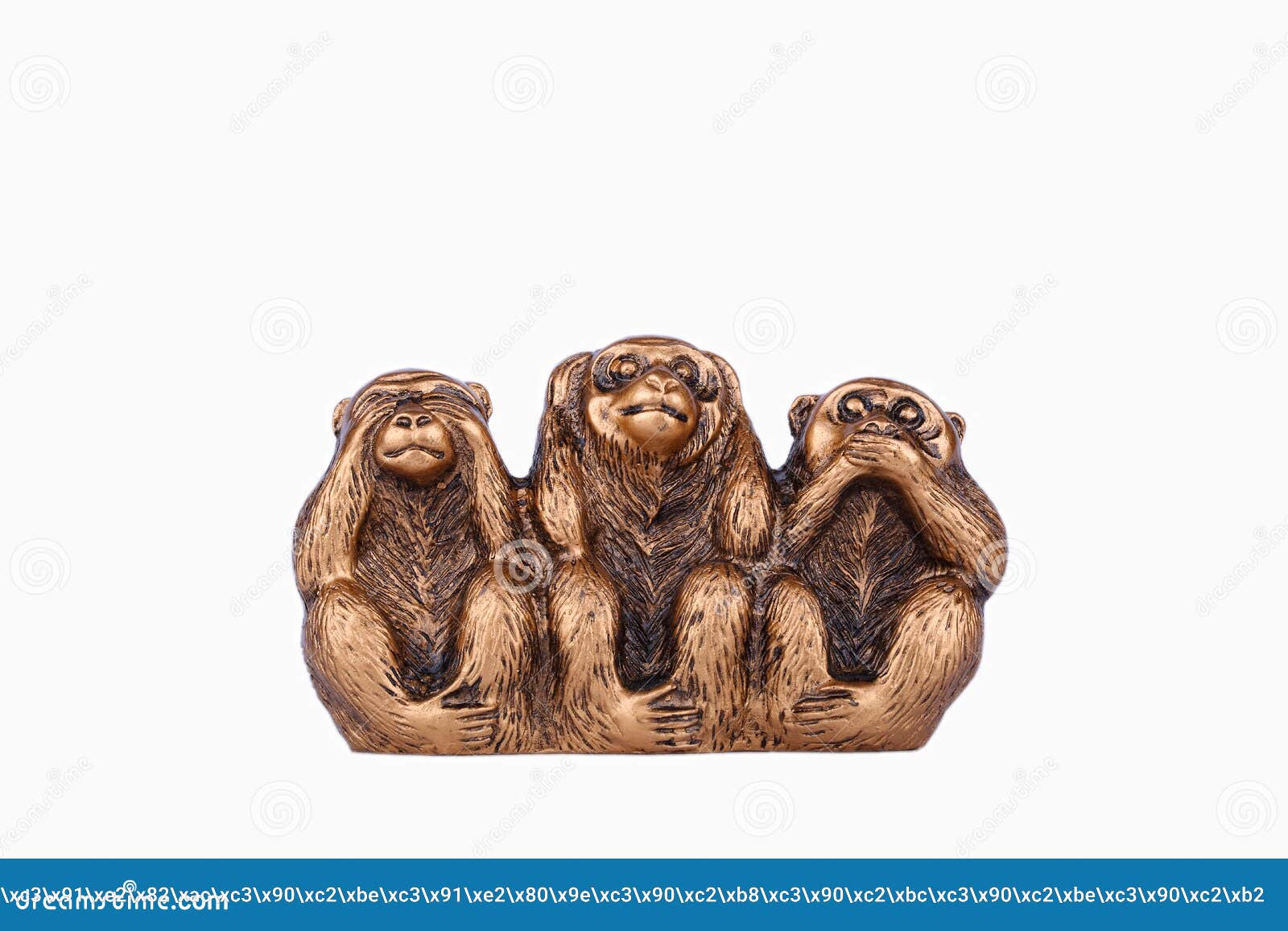 Three Wise Monkeys on a White Background Stock Image - Image of primate ...