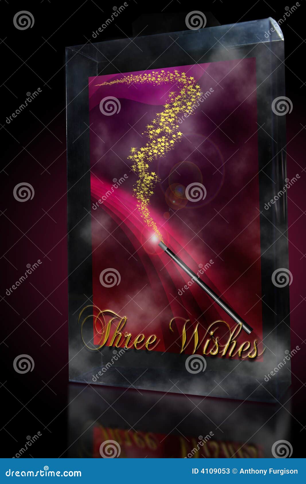 Three wishes magic wand stock illustration. Illustration of performance ...