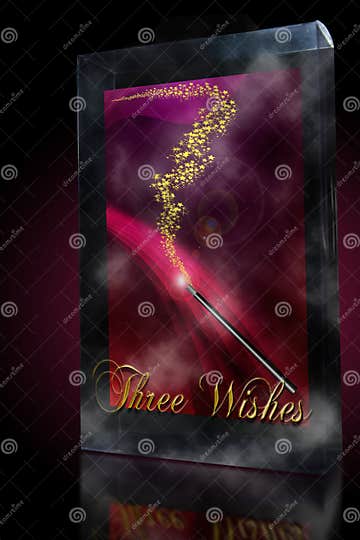 Three wishes magic wand stock illustration. Illustration of performance ...
