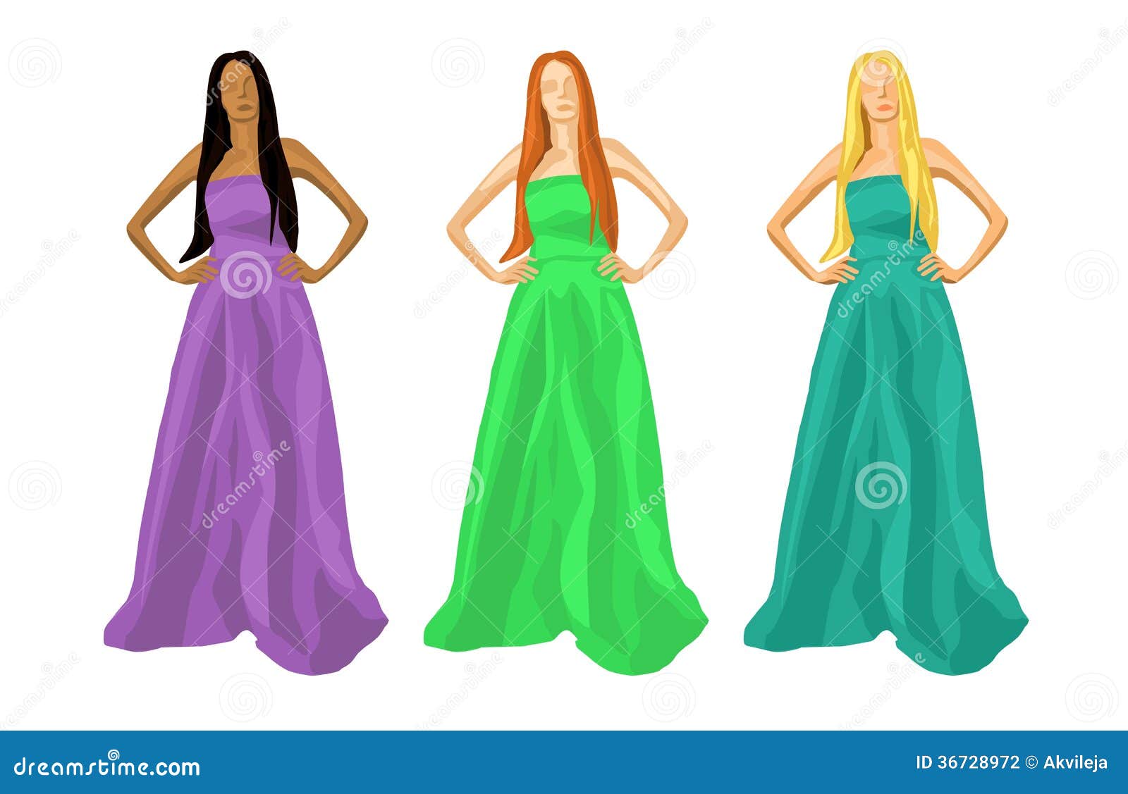 Three women illustration stock illustration. Illustration of isolated ...