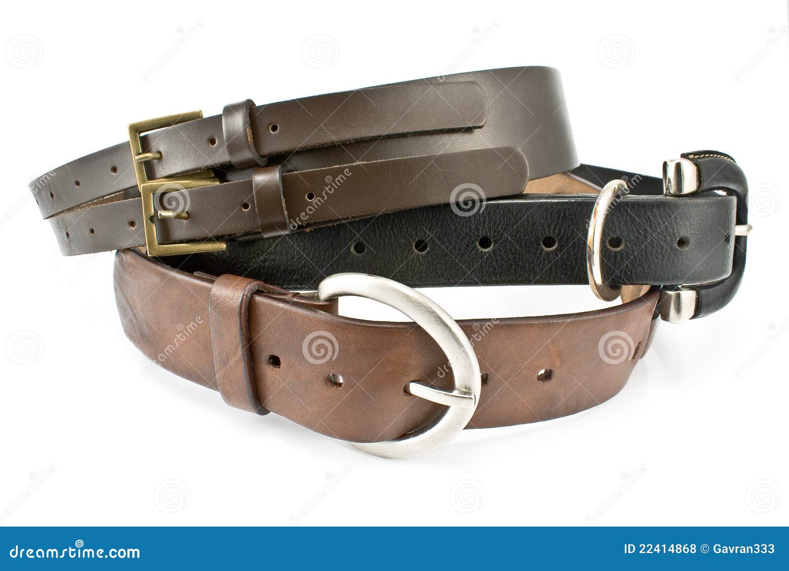 Three Women S Leather Belts Stock Photo - Image of modern, golden: 22414868