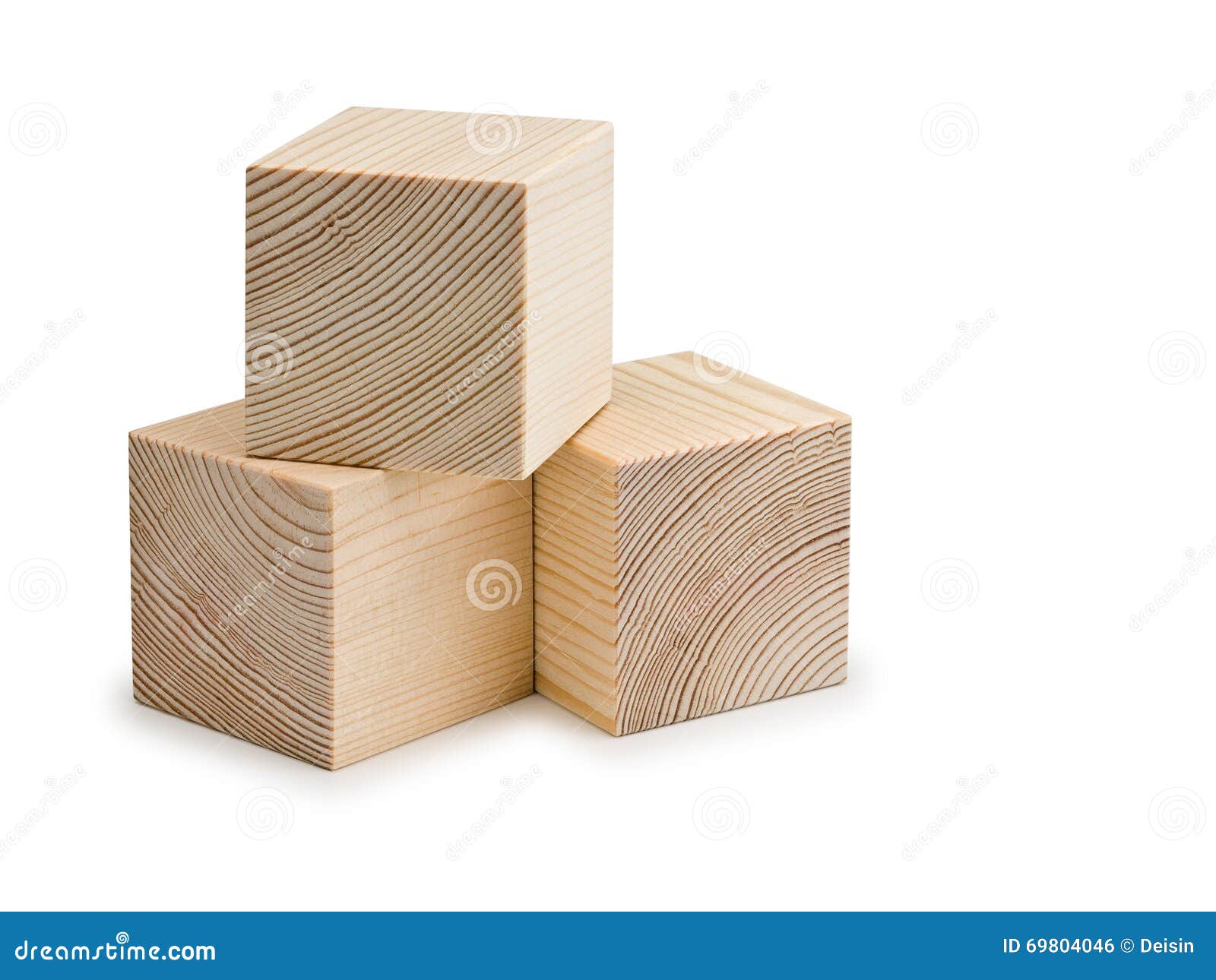 Three wooden cubes stock photo. Image of isolated, pine - 69804046