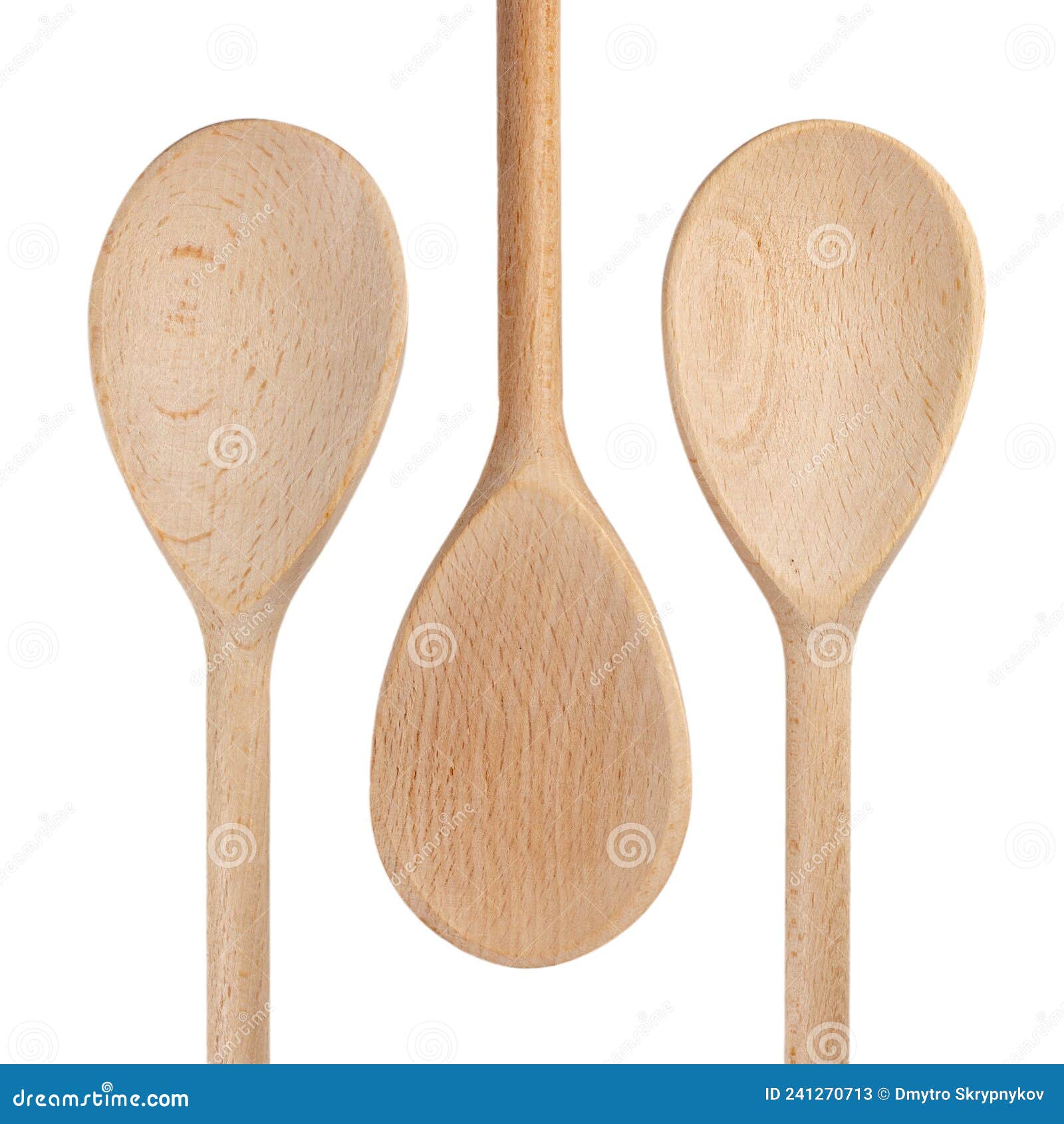 Three Wooden Decorative Spoon Isolated on White Stock Image - Image of ...