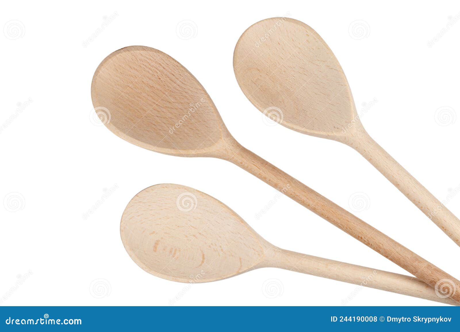 Three Wooden Decorative Spoon Isolated on White Stock Photo - Image of ...