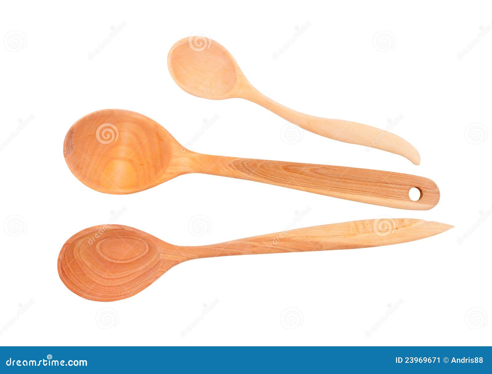 Three wooden spoons. stock image. Image of equipment - 23969671