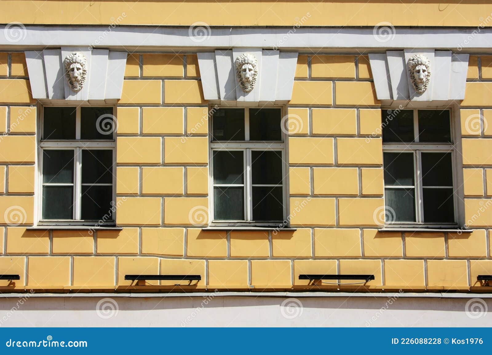 Three Windows in an Old Stone House Stock Photo - Image of ancient ...