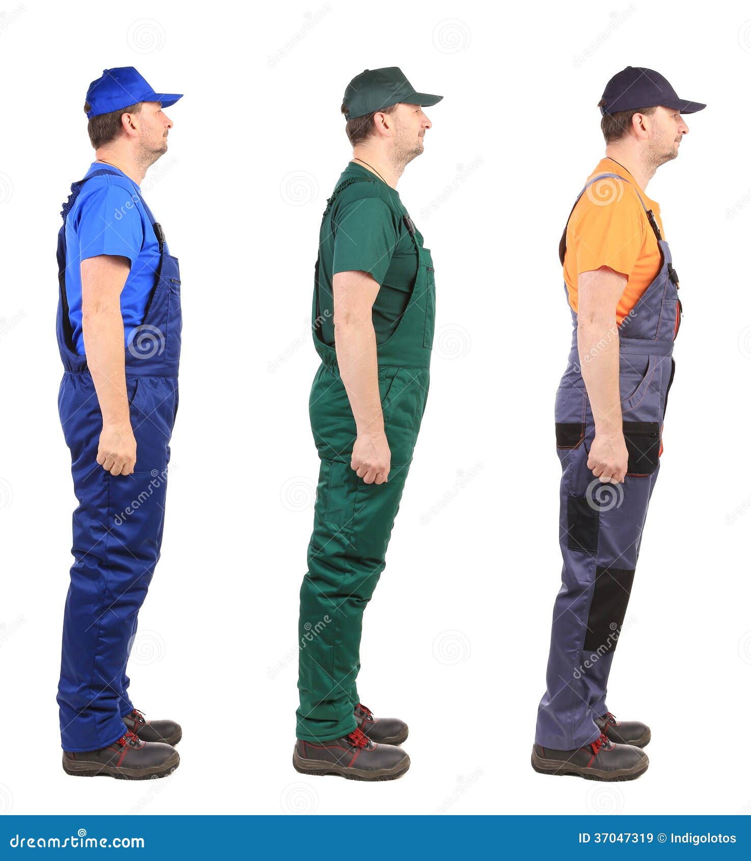 Three workers stock image. Image of casual, coat, textile - 37047319