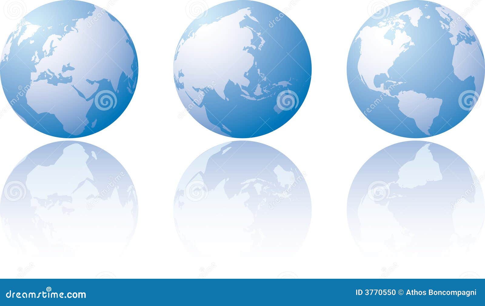 Three world views stock vector. Illustration of asia, marine - 3770550