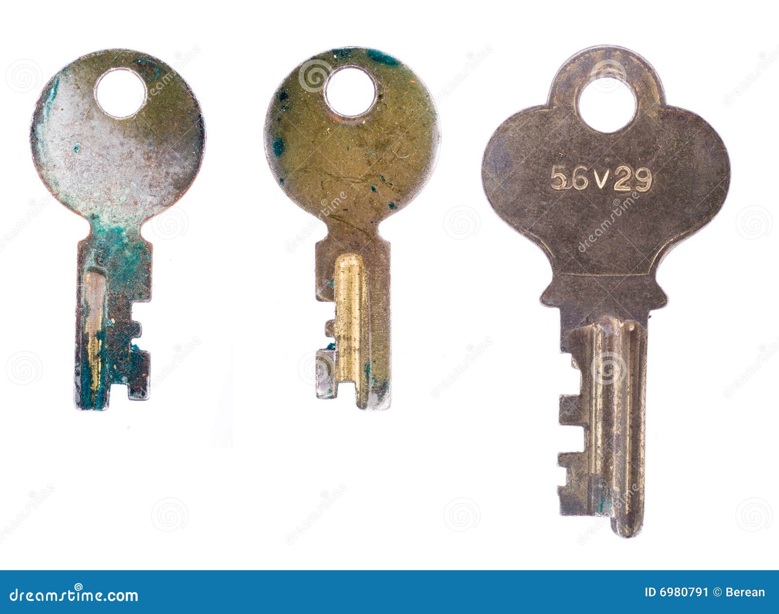 Three worn keys stock image. Image of house, beautiful - 6980791
