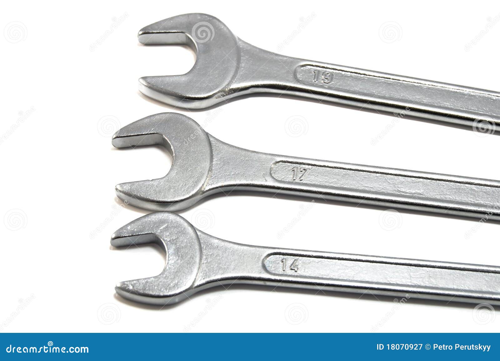 Three wrenches stock image. Image of wrench, silver, tool - 18070927
