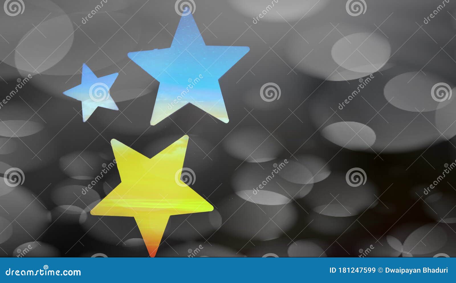 Three (3) Star Picture with Effects and Light Stock Image - Image of ...