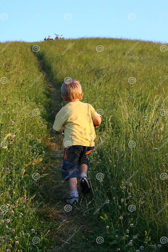 Three Years Old Boy Running Stock Image - Image of recreation, male ...