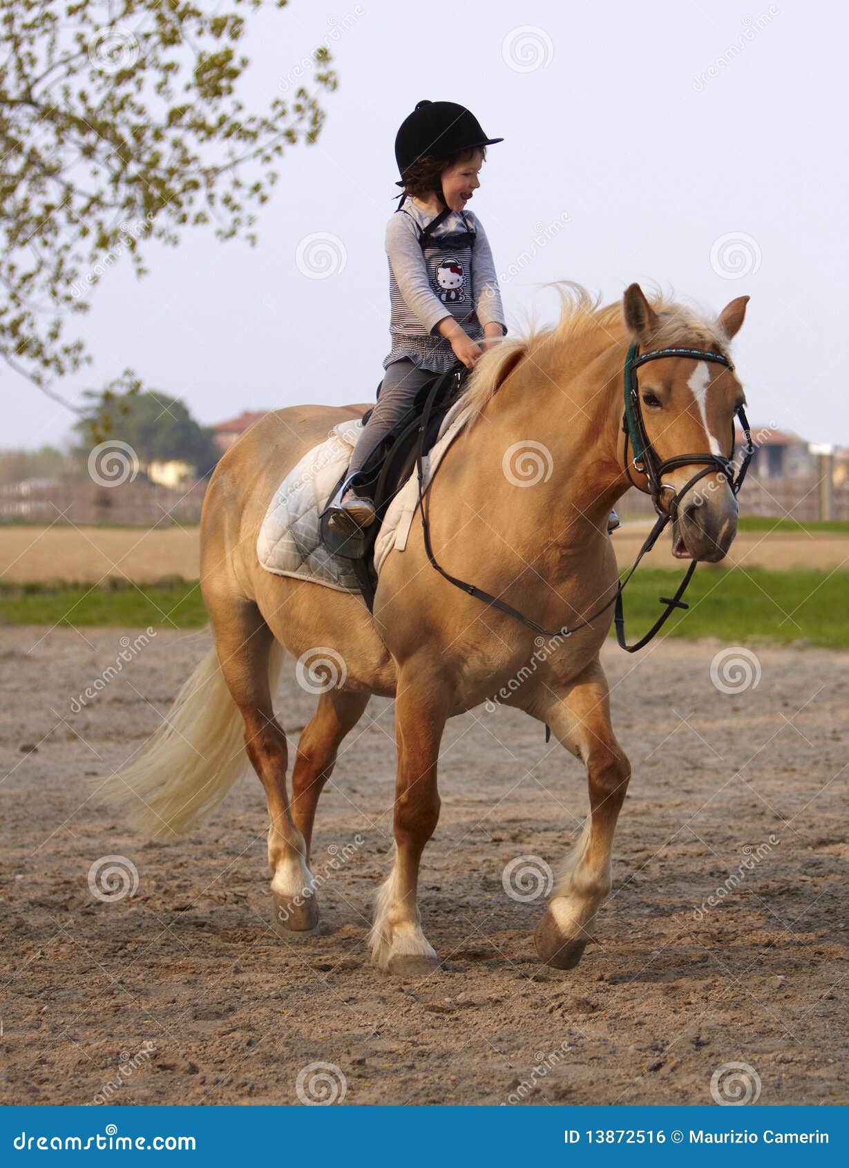 Three Years Old Child Ride To Pony Stock Photo - Image of young, horse ...